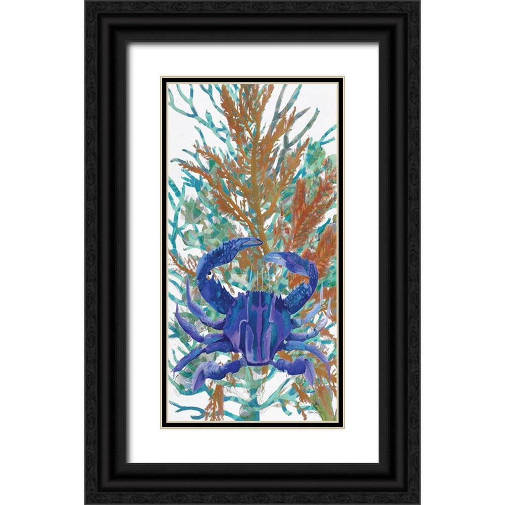 Stellar Design Studio 9x14 Black Ornate Wood Framed with Double Matting ...