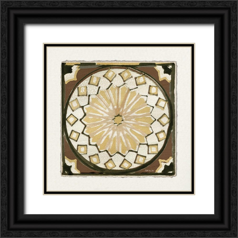 Stellar Designs Studio 26x26 Black Ornate Wood Framed with Double ...