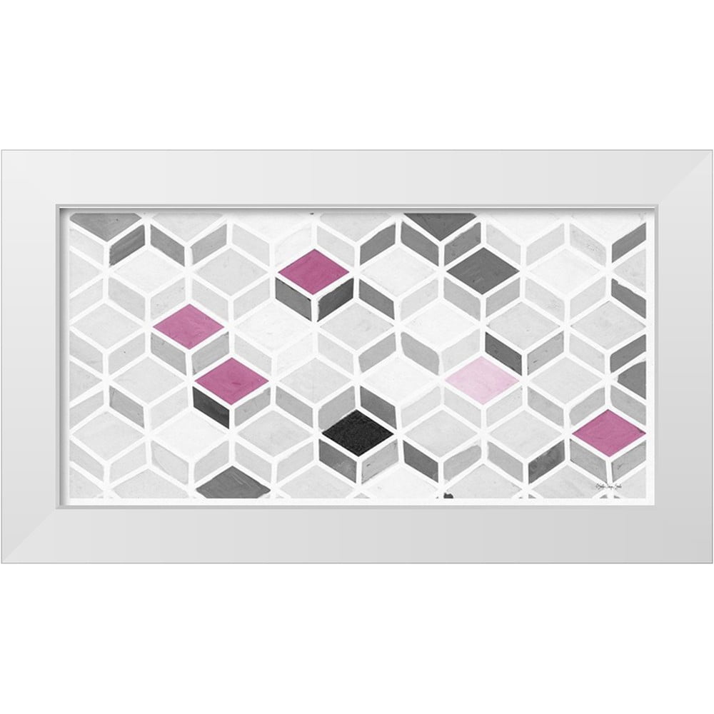 Stellar Designs Studio 32x18 White Modern Wood Framed Museum Art Print ...