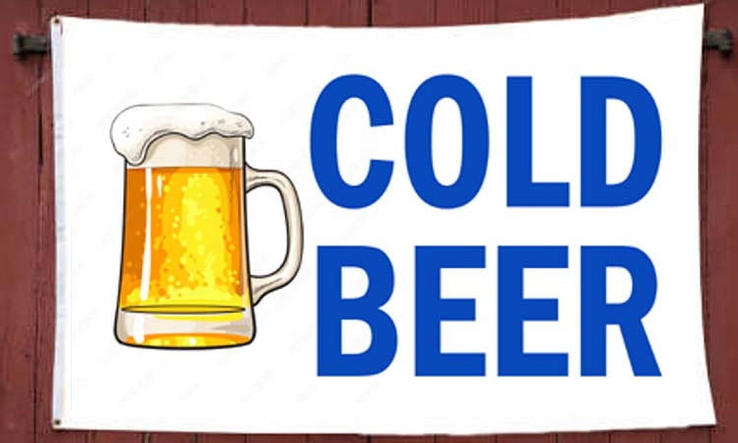 Stellar Cold Beer 3' x 5' Polyester Flag Outdoor Business Advertising ...