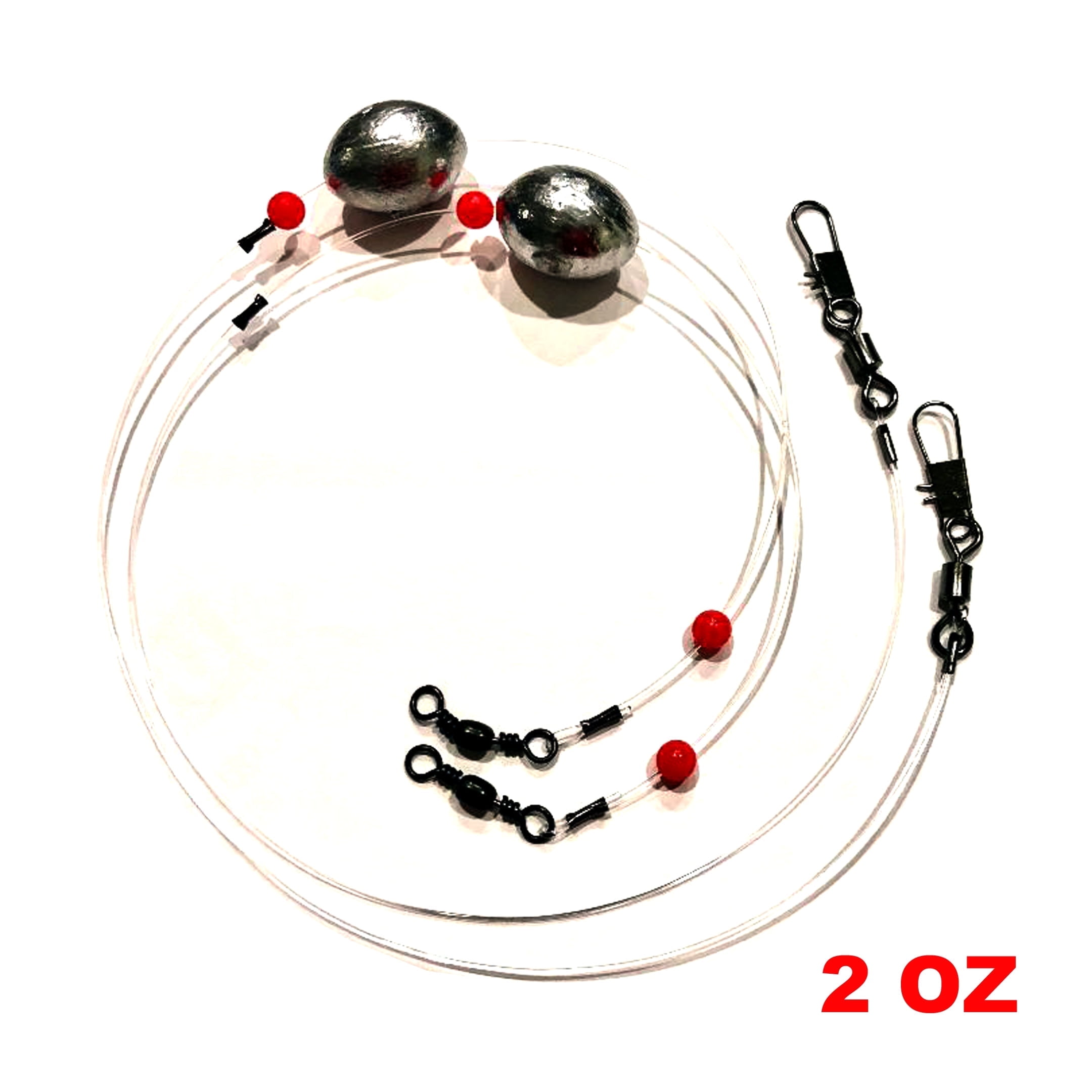 Stellar Fishing Egg Sinker Rigs (2 Ounce 4 Pack) with Sinker Fishing ...