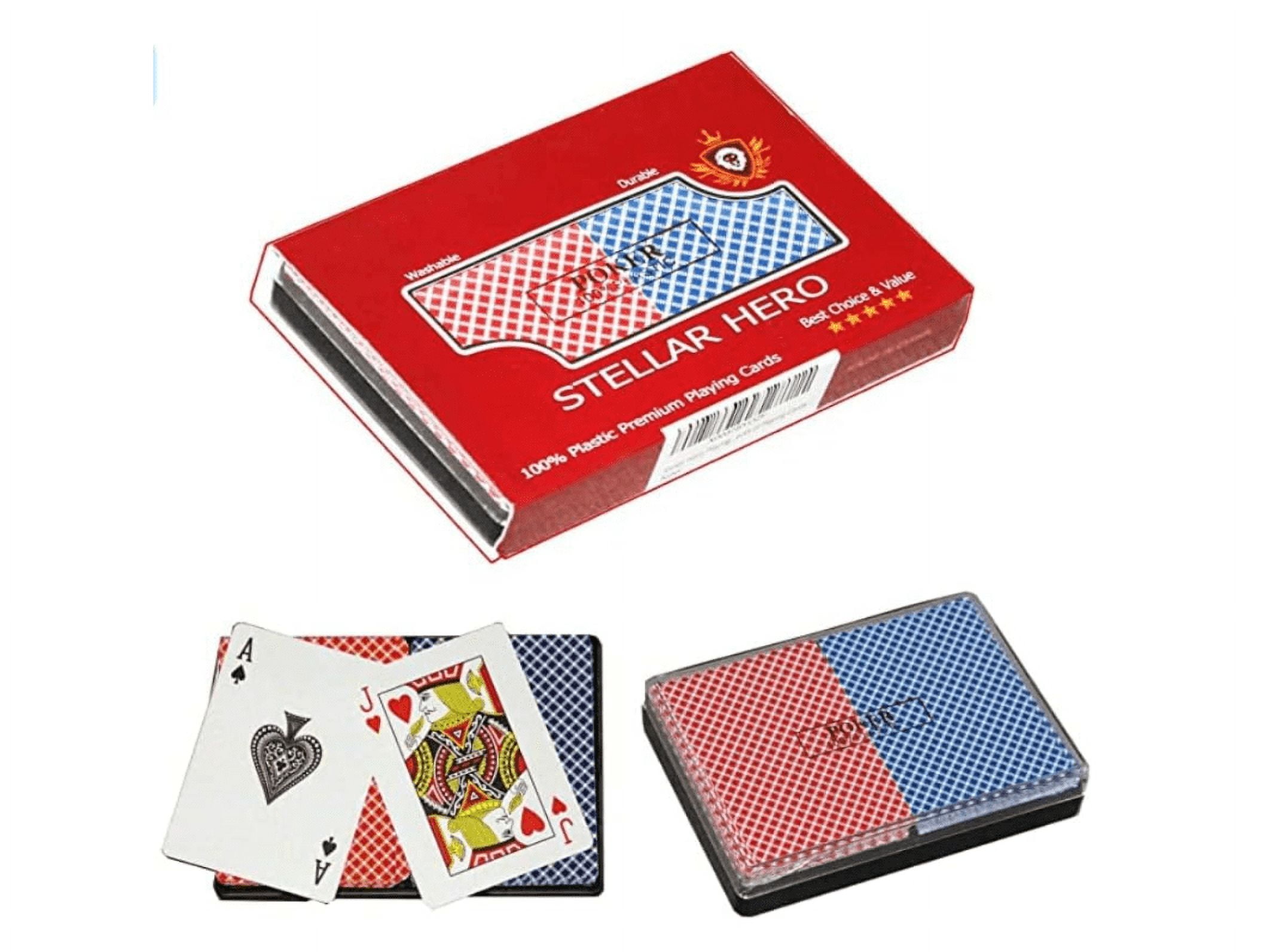 Stellar Hero Plastic Playing Cards, 2 Decks of Poker Cards, Waterproof ...