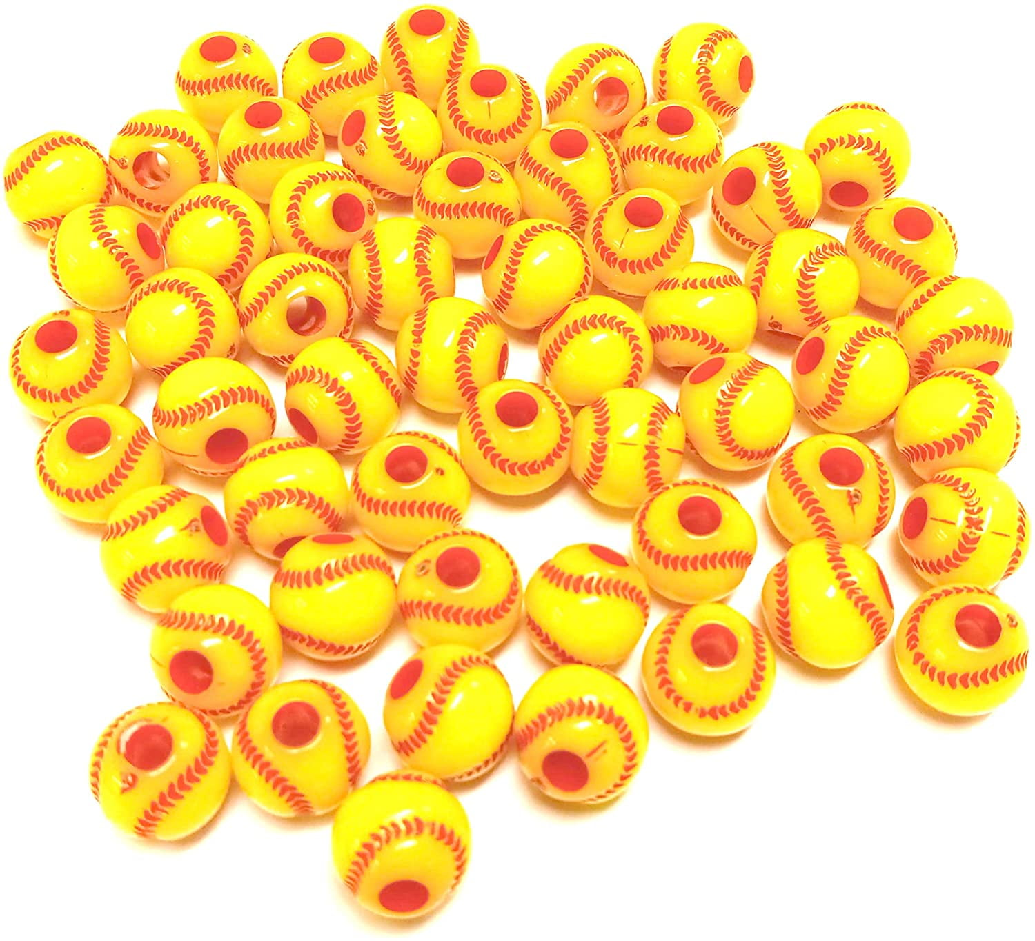 Stellar Softball (100 PCS) Sports Beads for DIY Necklace Bracelet ...