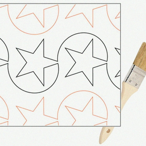 StellarStitch Quilting Roll: Easy Stars Pattern for Longarm Machines - Includes Rails, Tracks ...