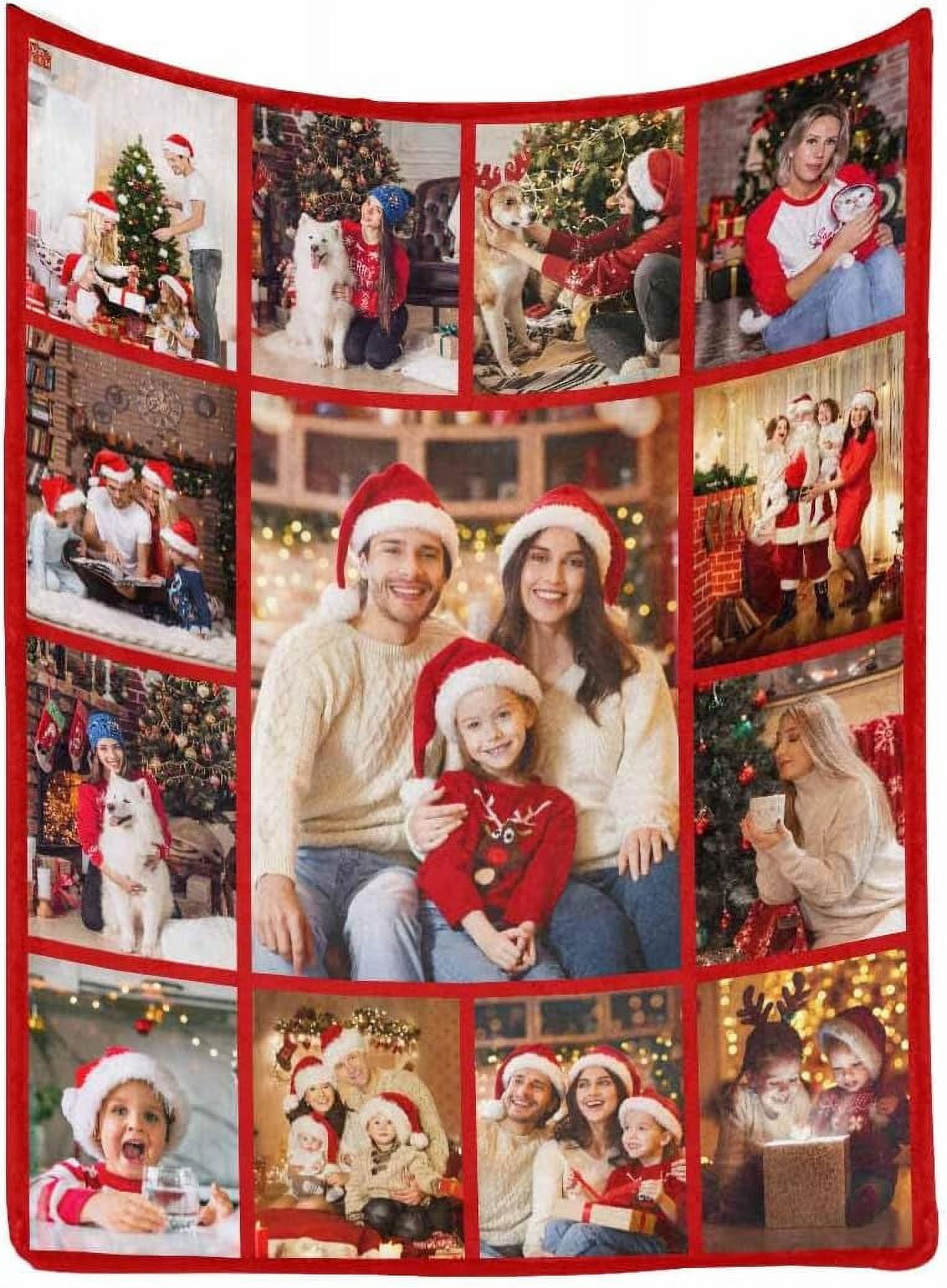 StellarStyle Custom Photo Collage Blanket for Family, Customized Bed ...