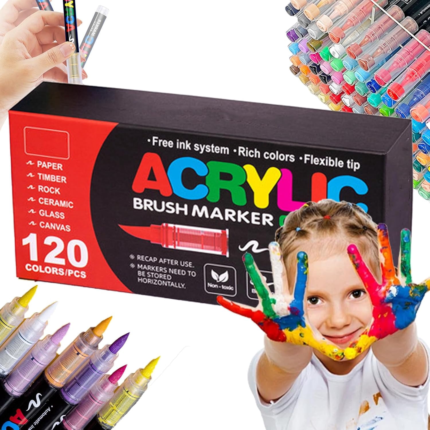 Stellaya Acrylic Markers for Coloring Books, Stellaya Acrylic Markers ...