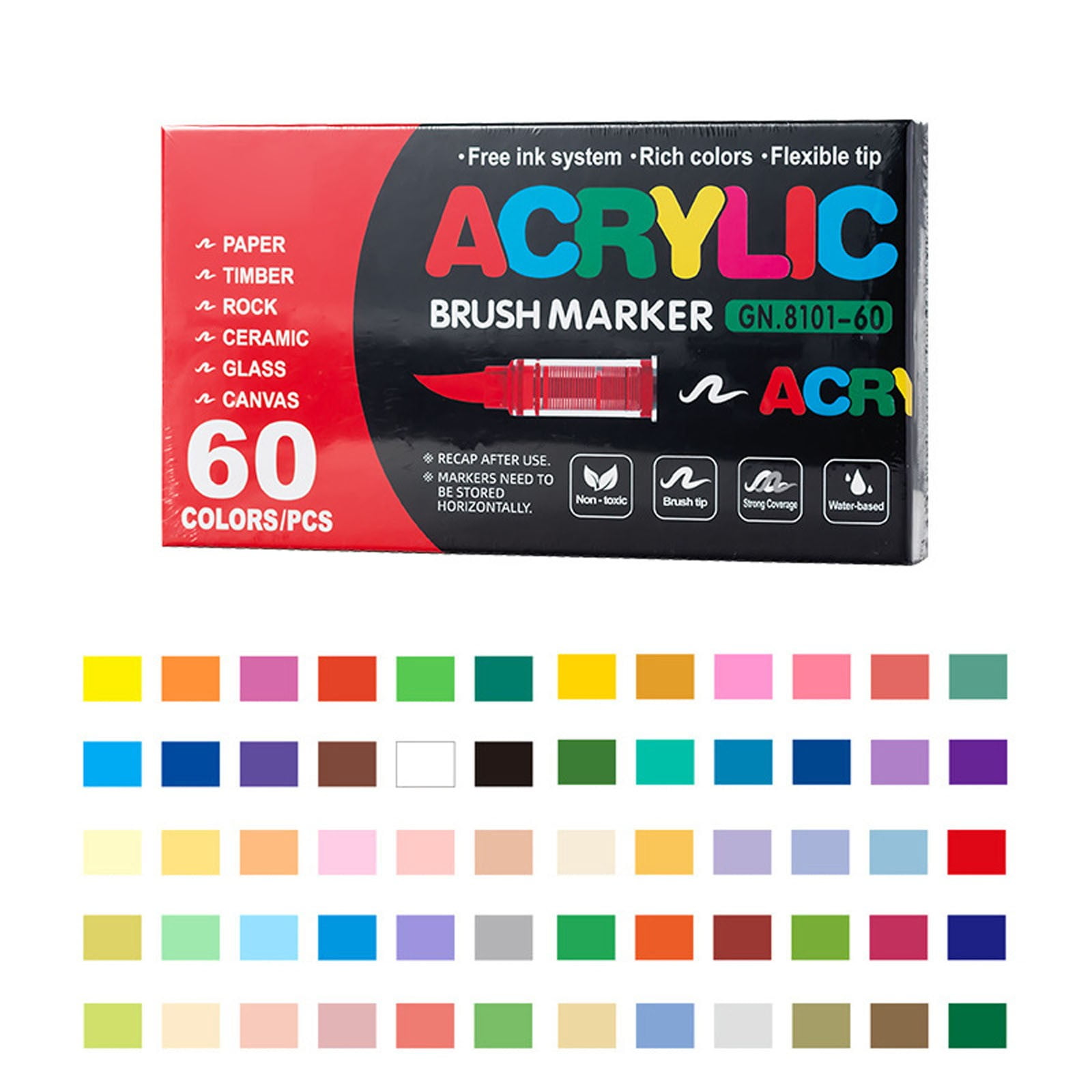 Stellaya Acrylic Markers For Coloring Books Stellaya Straight Liquid ...