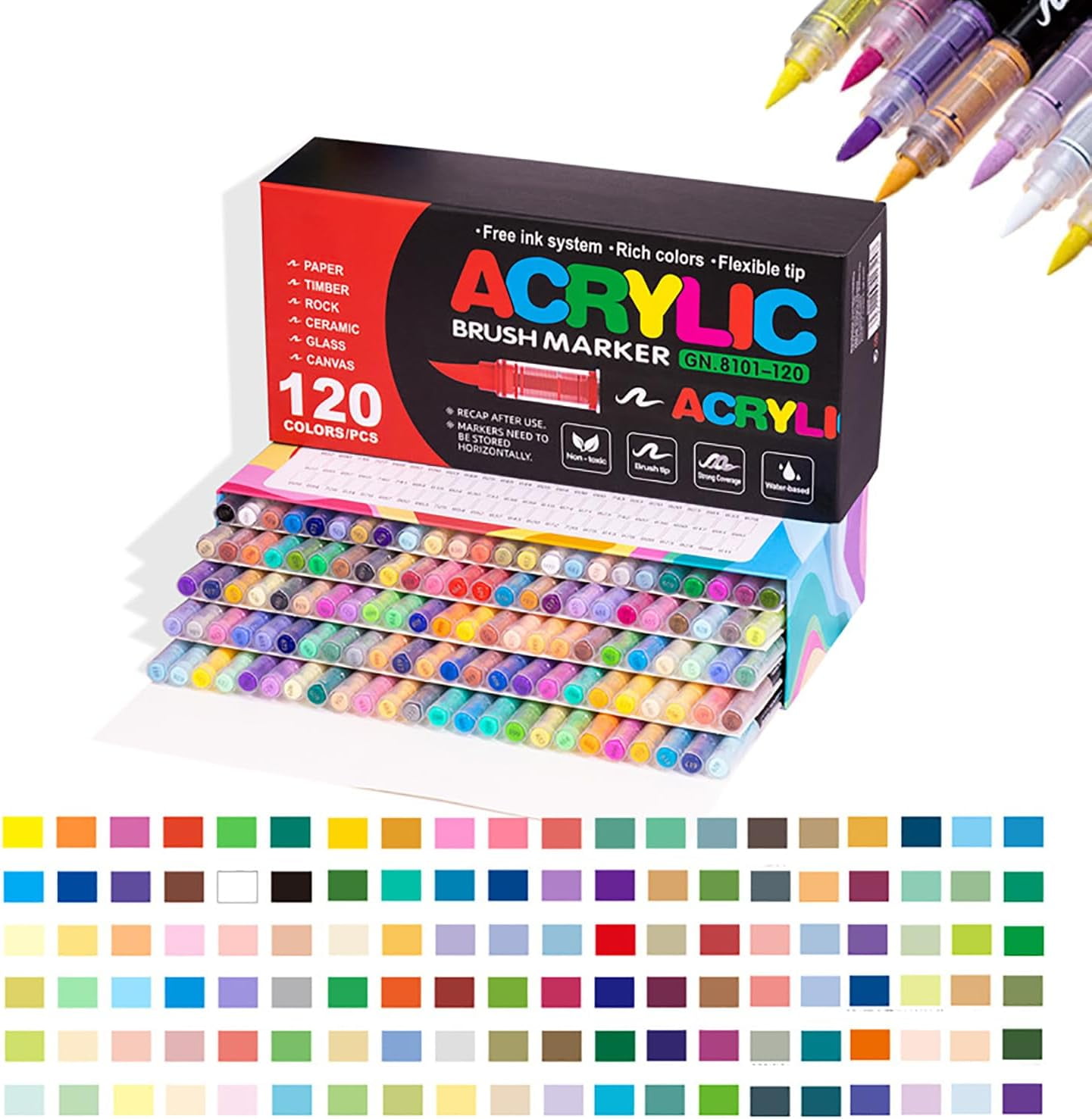 Stellaya Acrylic Markers for Coloring Books, Stellaya Straight Liquid ...