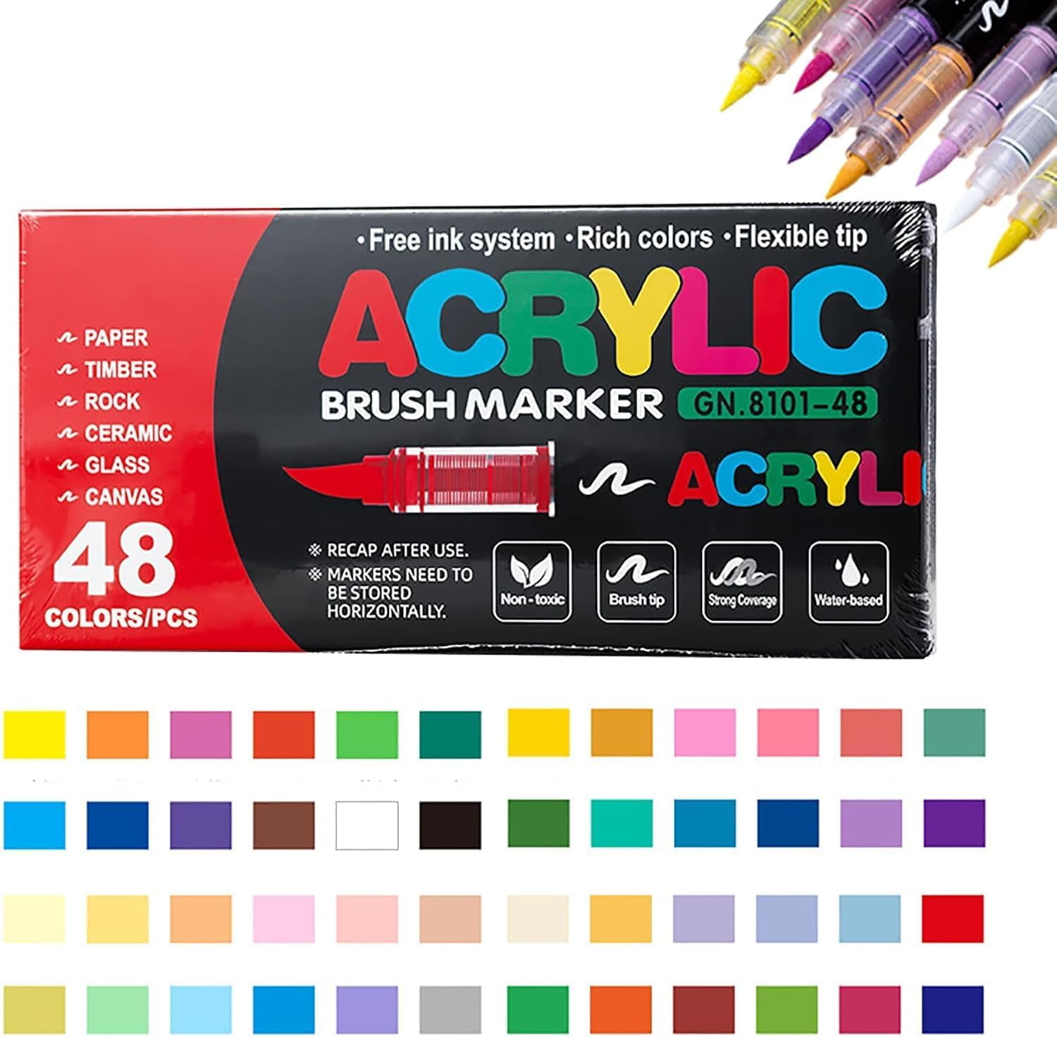 Stellaya Acrylic Markers for Coloring Books, Stellaya Straight Liquid ...