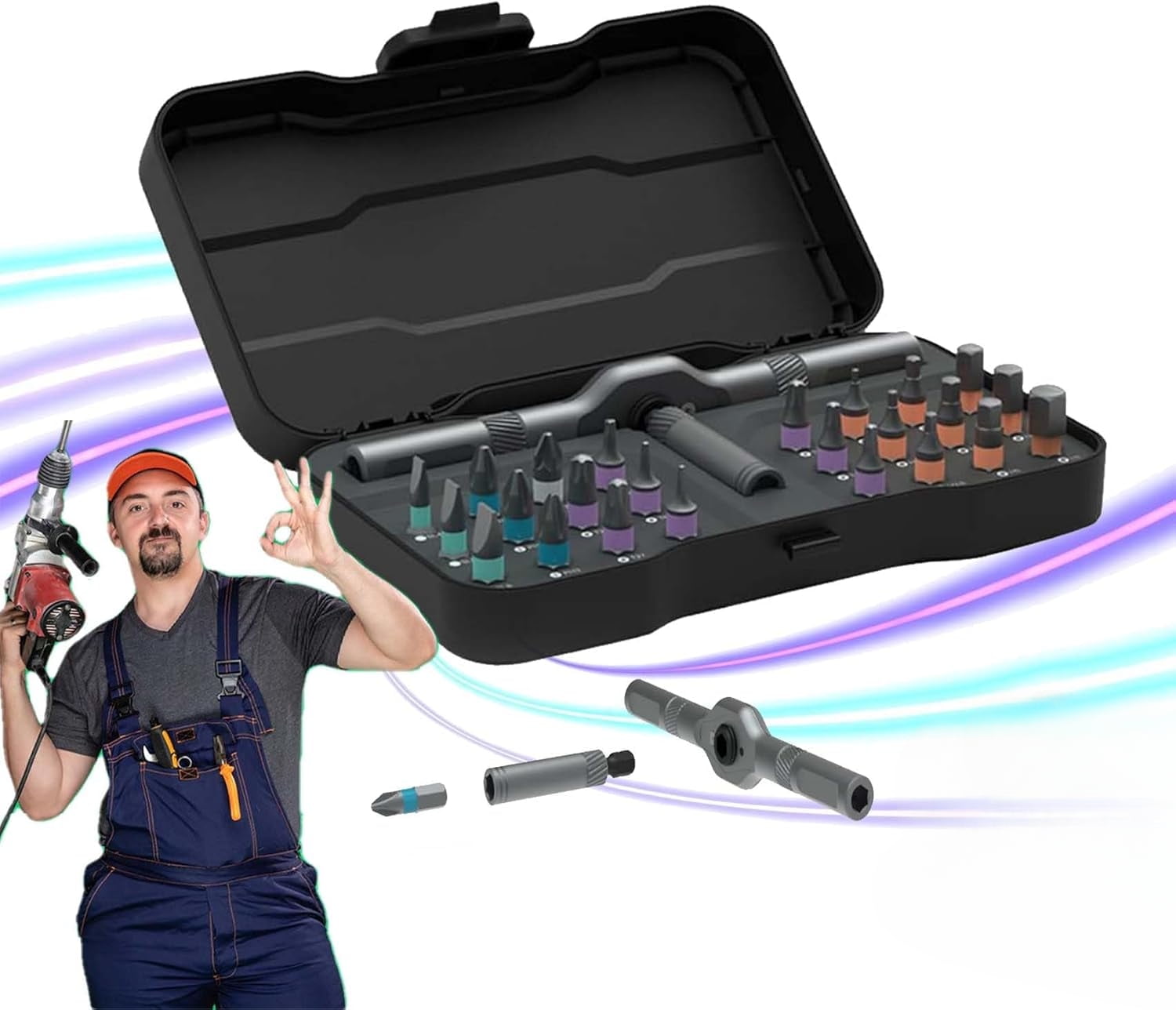 Stellaya Magnetic Screwdriver, 24 In 1 DIY Screwdriver Set Magnetic ...