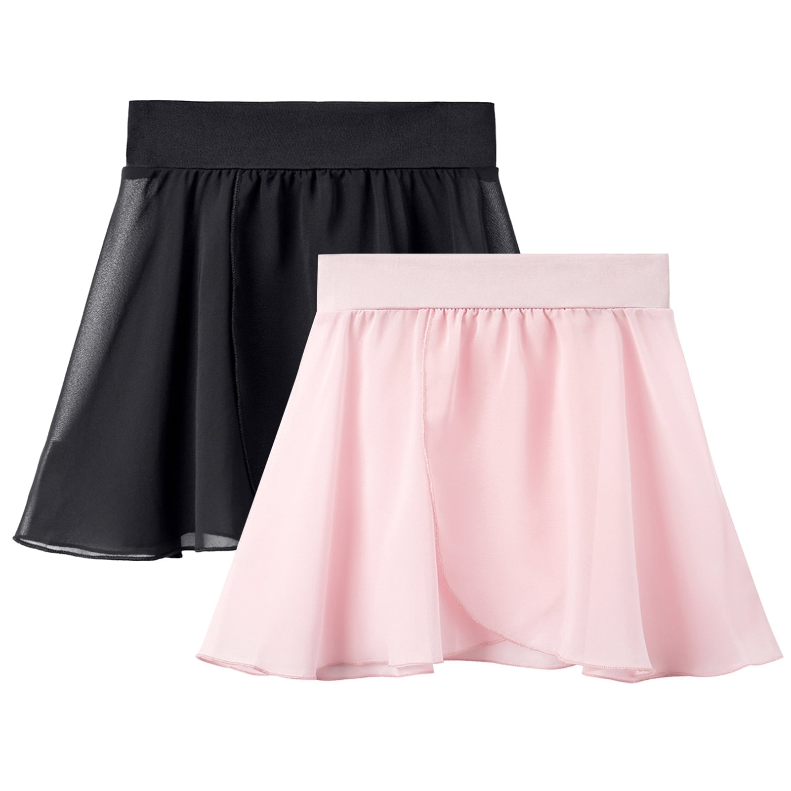 Stelle 2Piece Girls' Ballet Skirt Chiffon Wrap Dance Skirt,Elastic ...