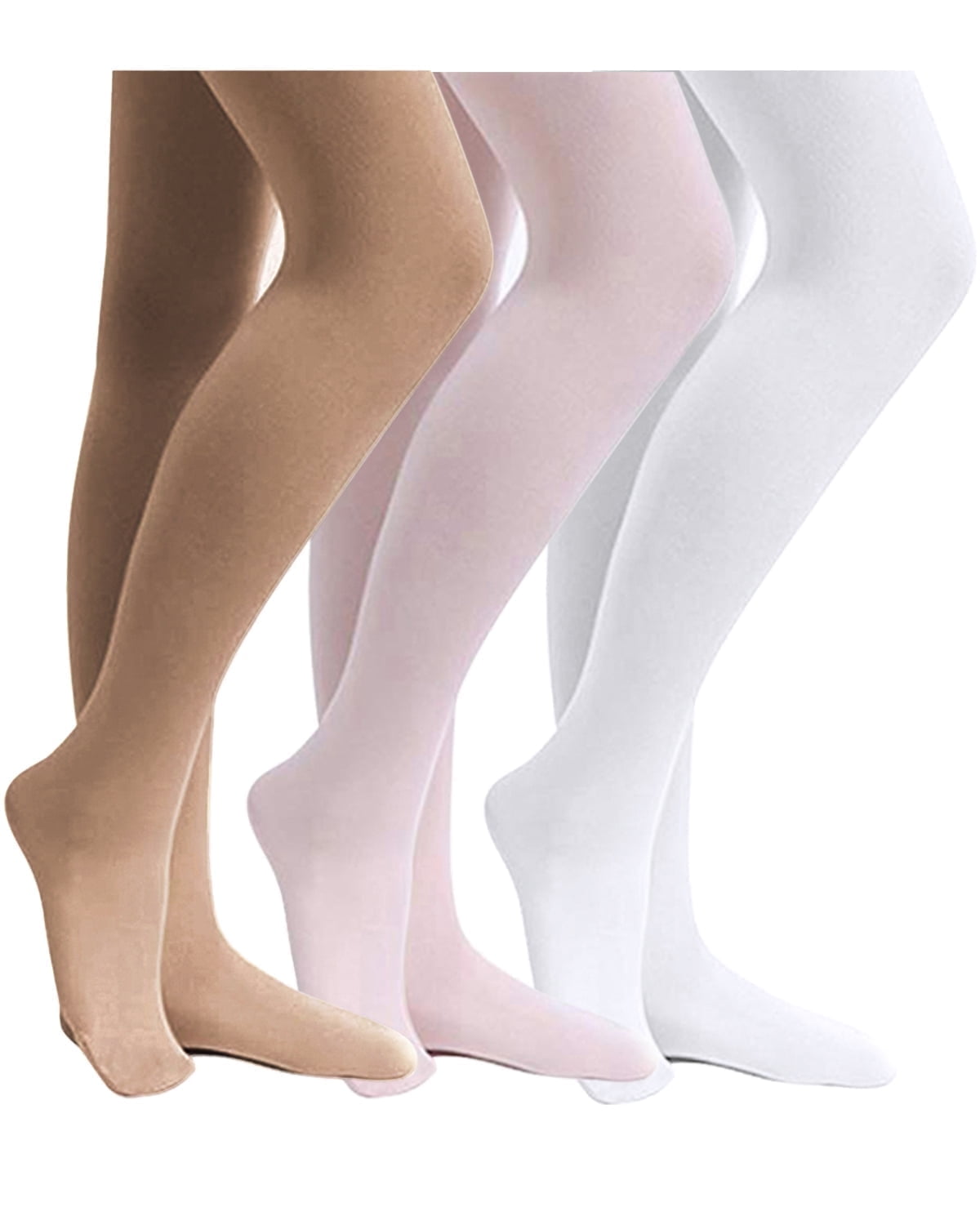 Stelle 3 Pairs Ballet Tights Ultra Soft Pro Footed Strech Dance