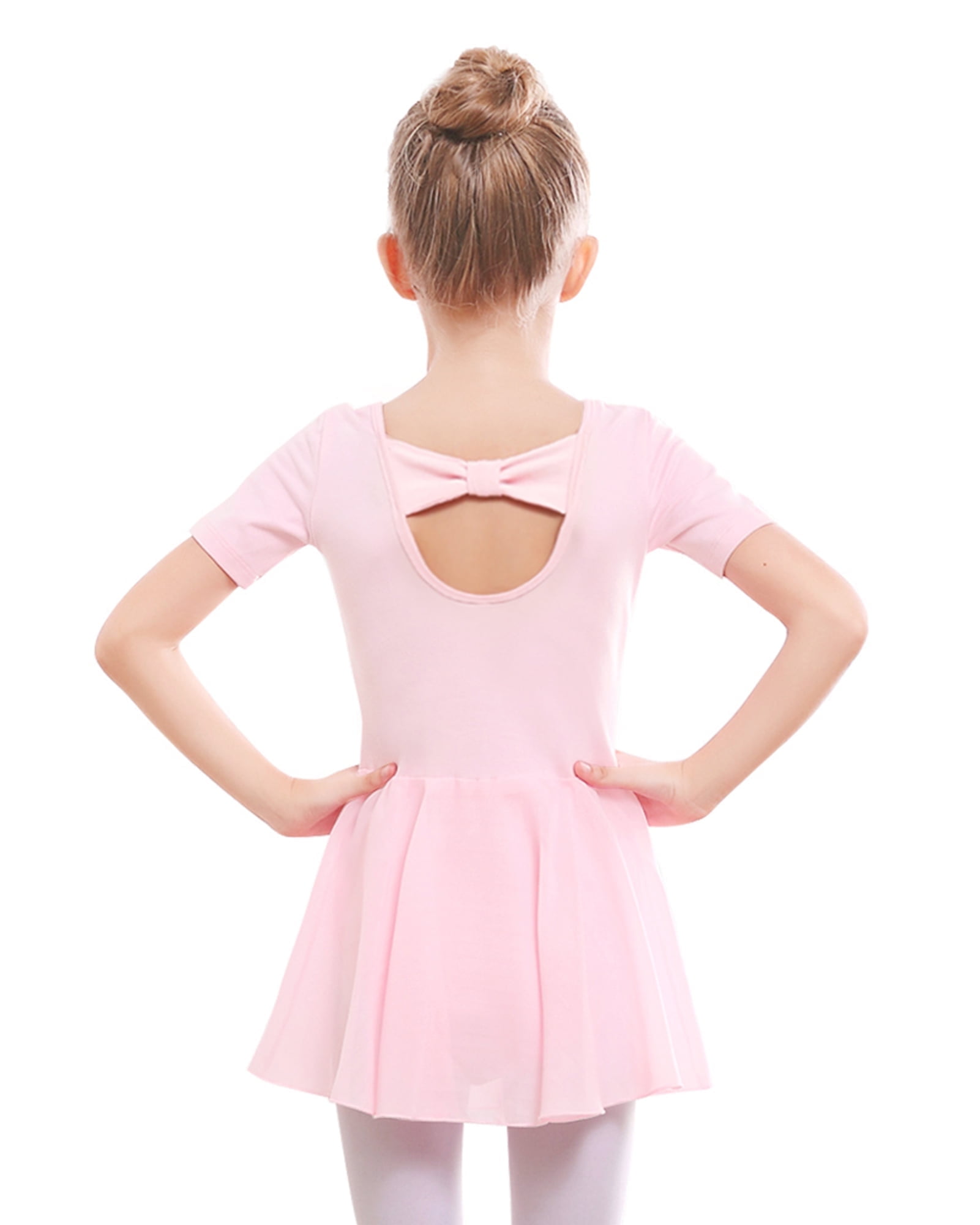 Stelle Ballet Leotard Short Sleeve Bow Back with Chiffon Skirt ...