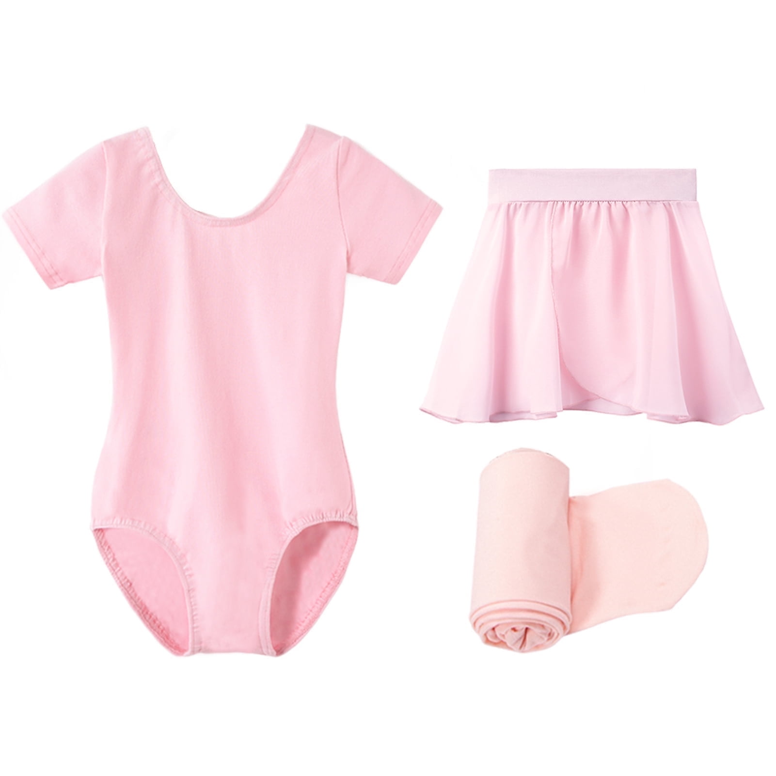 Stelle Ballet Short Sleeve Leotard with Separate Elastic Pull-On Dance ...