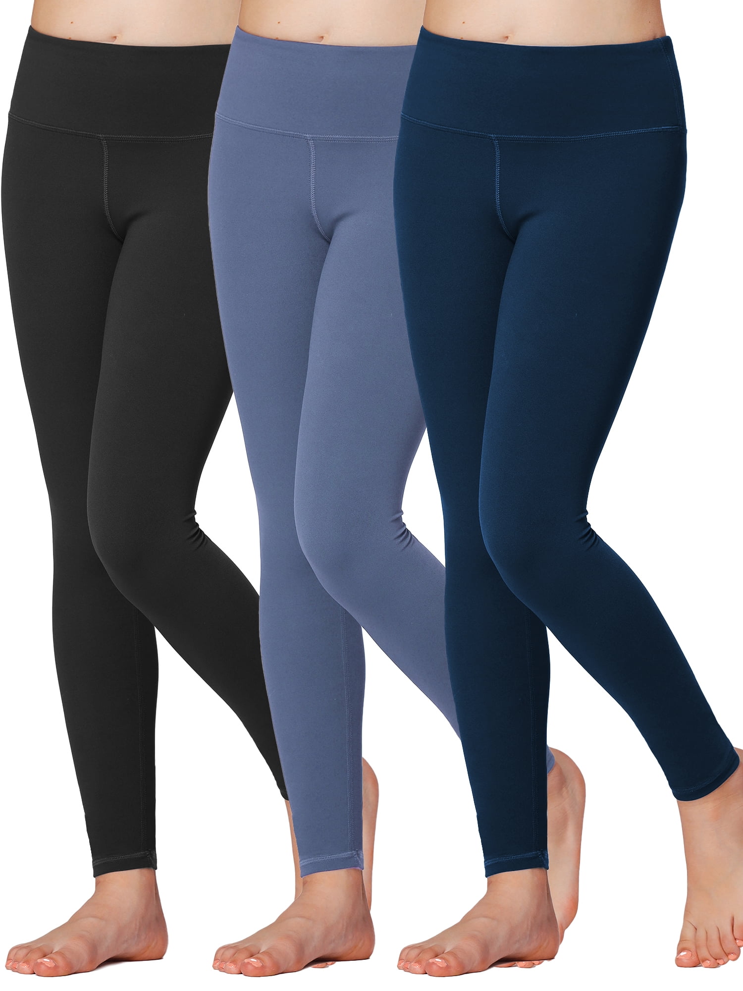 Stelle Girls 3 Pairs Athletic Leggings with Hidden Pockets,Full Legnth ...