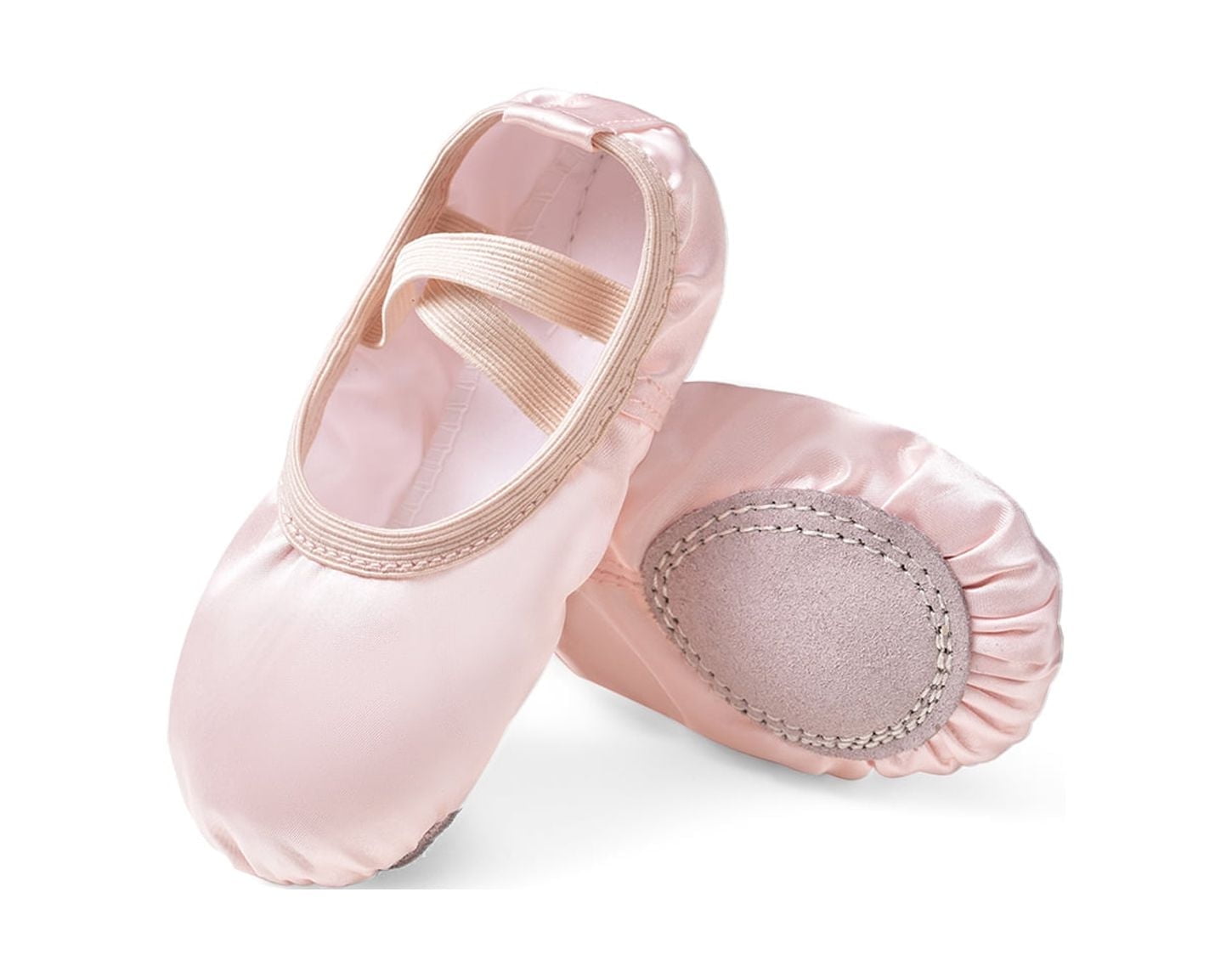 Stelle Girls Satin Ballet Shoes Split Sole Dancing Flats with ...