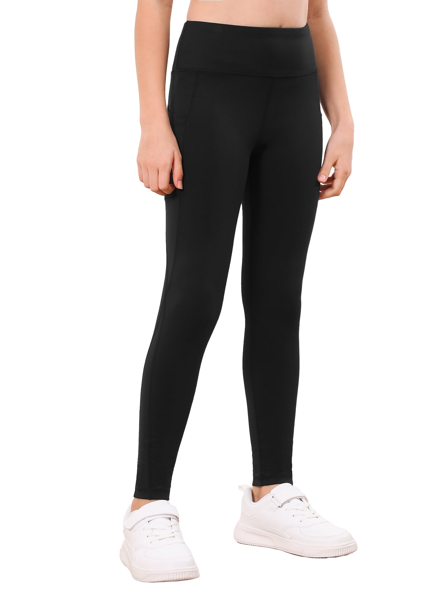 Stelle Tween Girls Full Length Athletic Leggings with Trangle Side ...