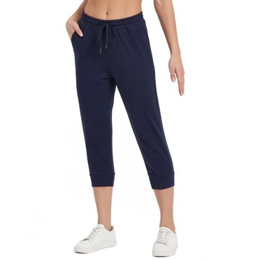 3-Pack: Women's Soft Capri Joggers, Sweatpant Length, Comfy Casual with Pockets (Plus Size ...
