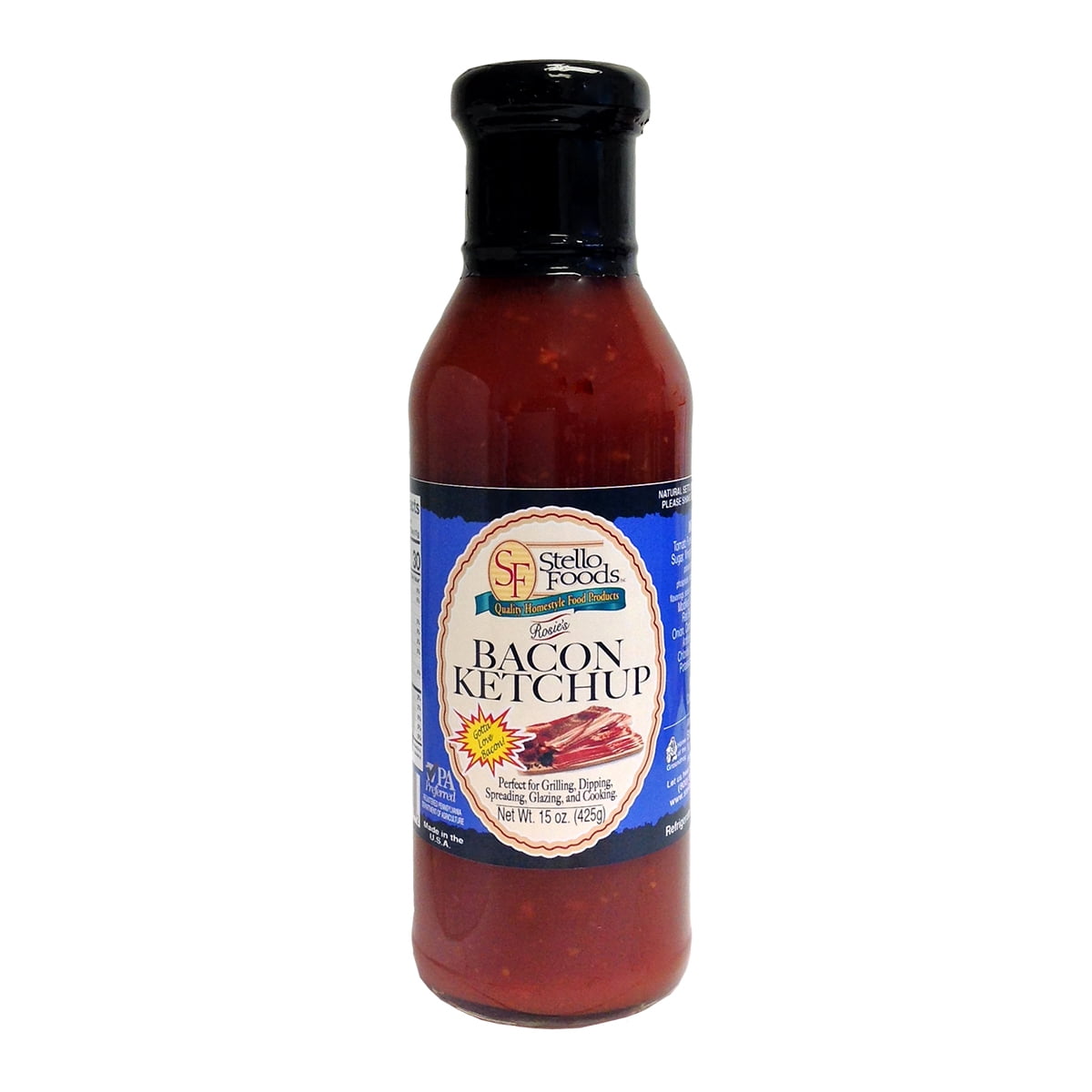 Stello Foods - Rosie's Bacon Ketchup 15 oz - Walmart.com