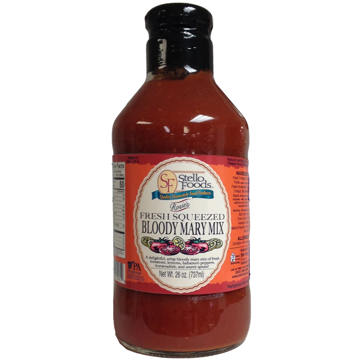 Stello Foods - Rosie's Fresh Squeezed Bloody Mary Mix 26 oz - Walmart.com