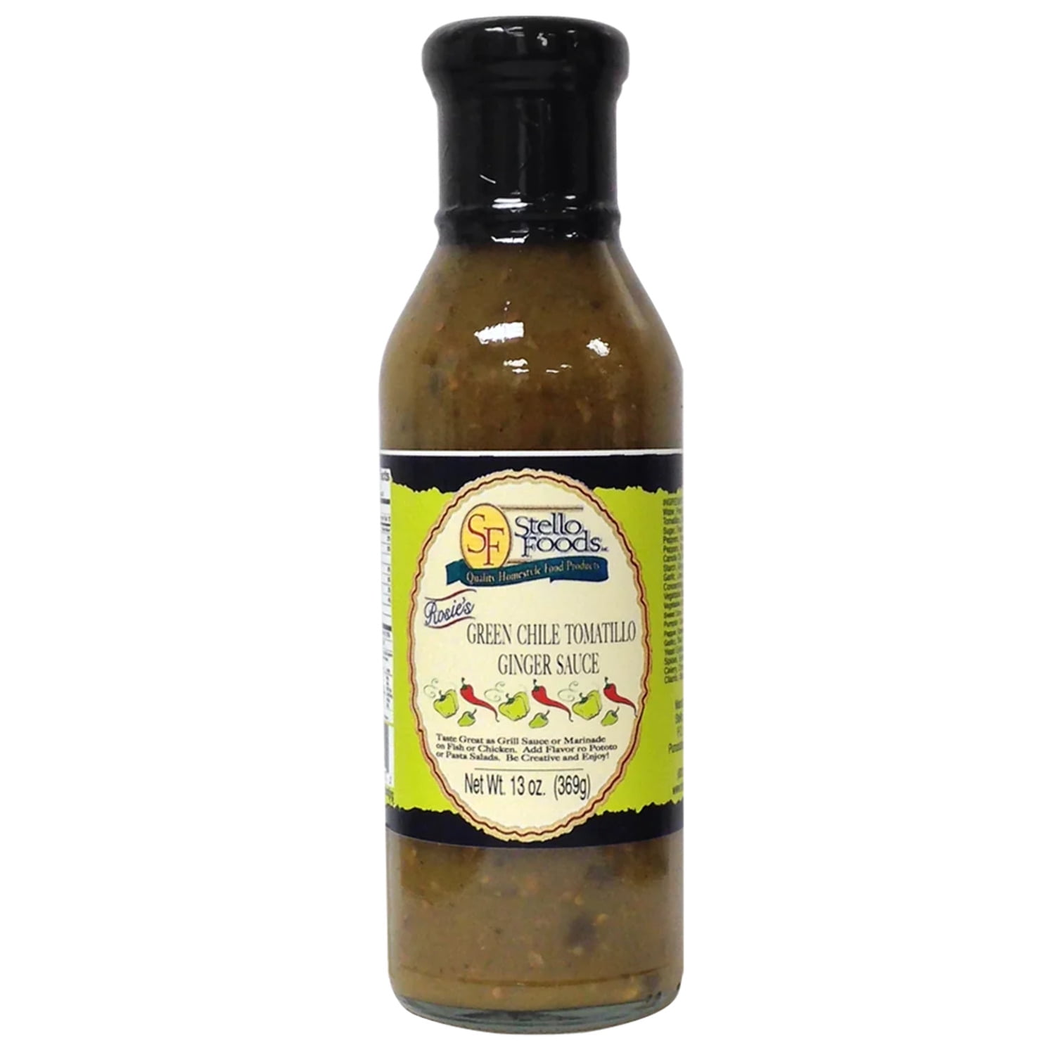 Stello Foods - Rosie's Green Chile Tomatillo Ginger Sauce 13 oz ...