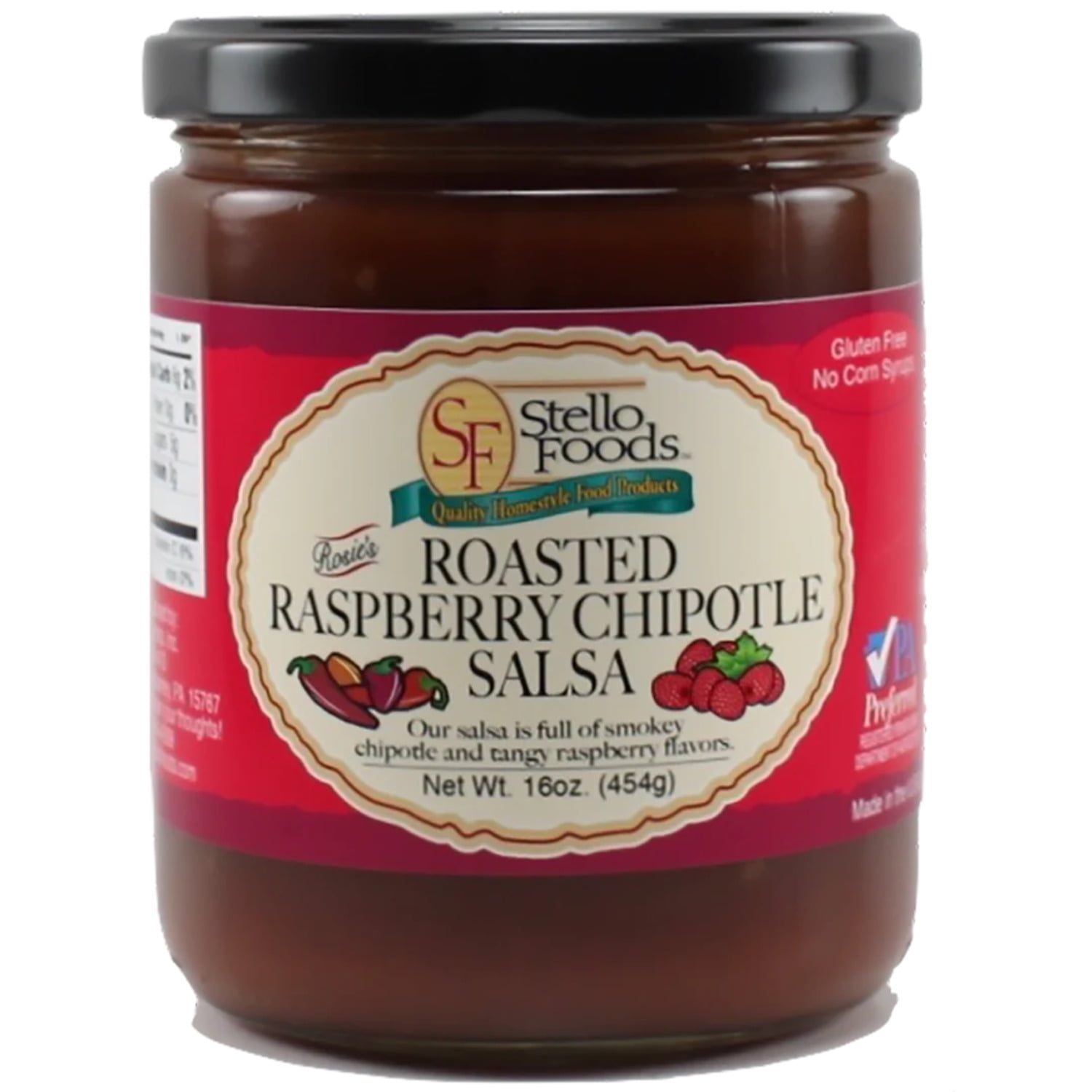 Stello Foods - Rosie's Roasted Raspberry Chipotle Salsa 16 oz - Walmart.com