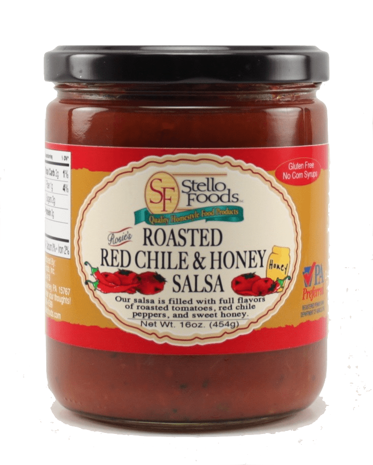 Stello Foods - Rosie's Roasted Red Chili Honey Salsa 16 oz - Walmart.com