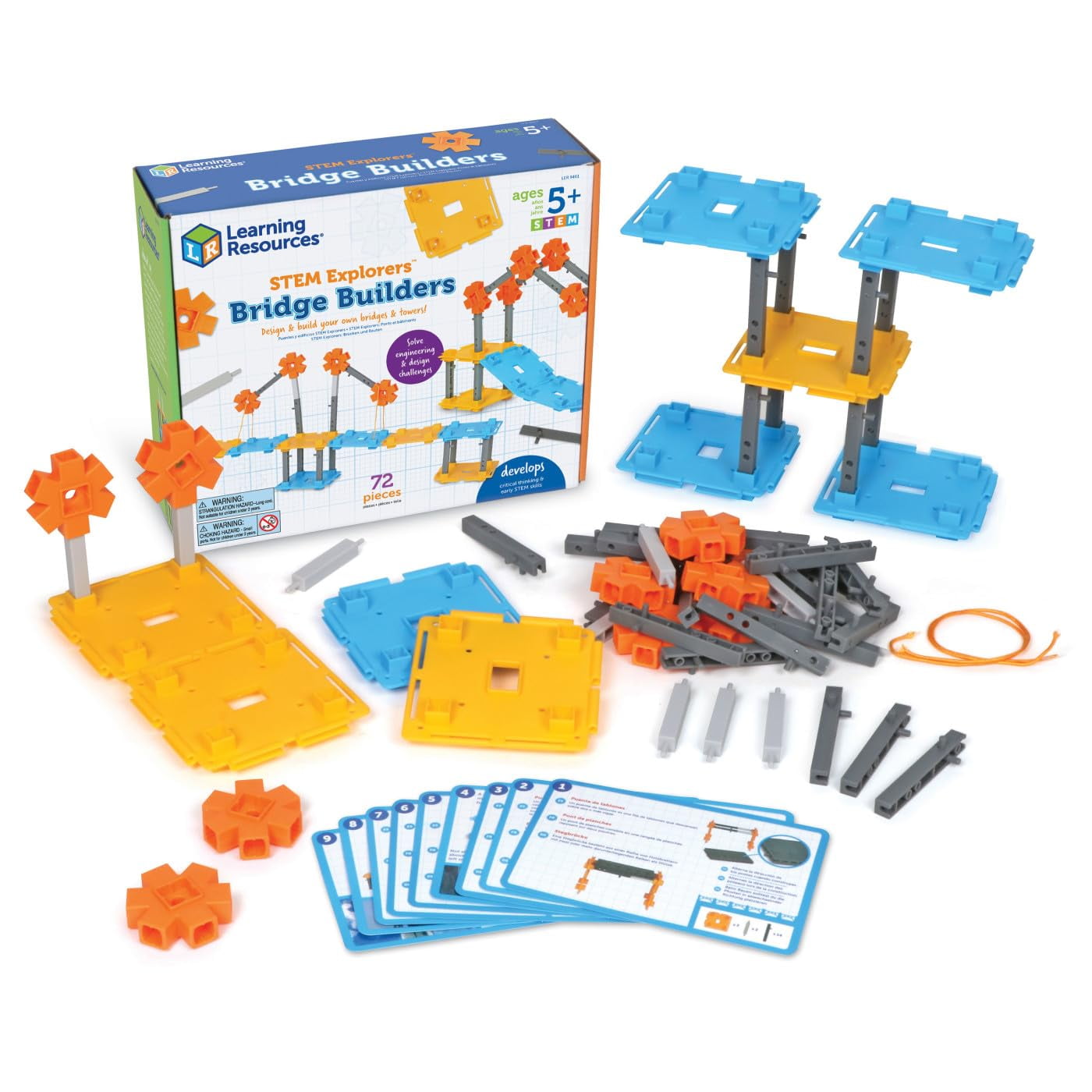Stem Explorers Bridge Builders,72 Pieces,Ages 5+, Stem Toys, Stem ...