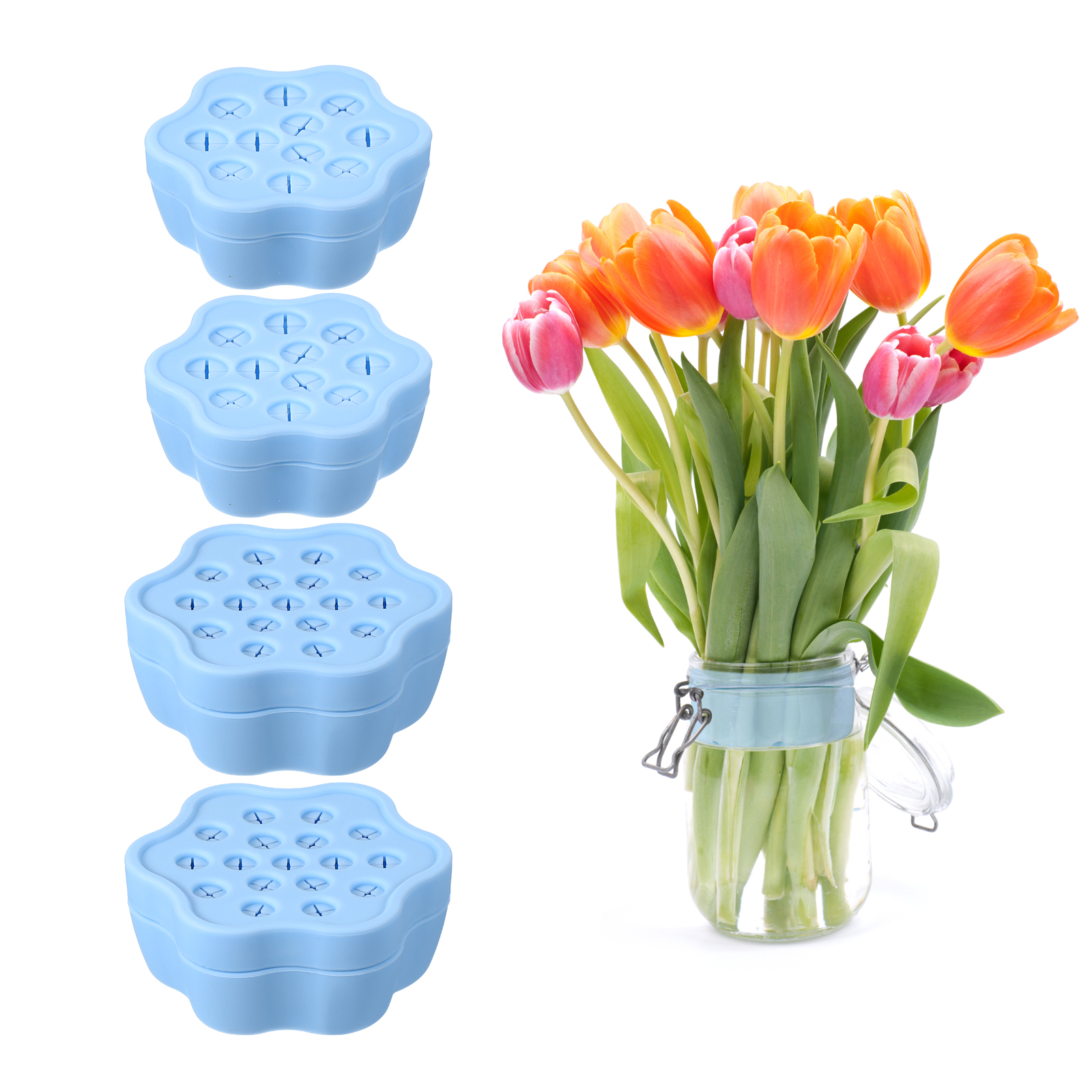 Stem Holder Silicone Flower Stem Holder Spiral Ikebana Large Small ...