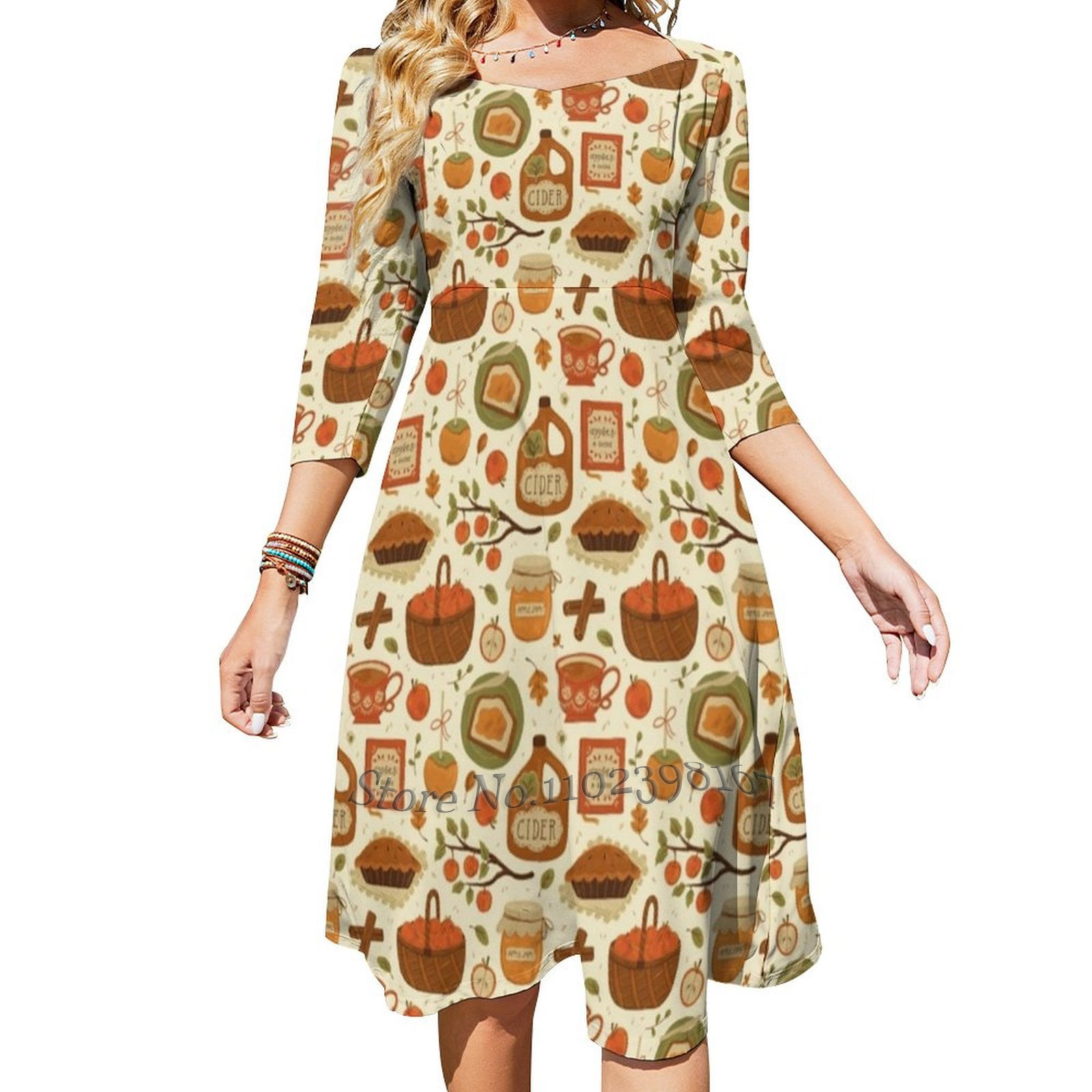 Stem Run The World Square Neck Dress New Plus Size Elegant Women Waist ...