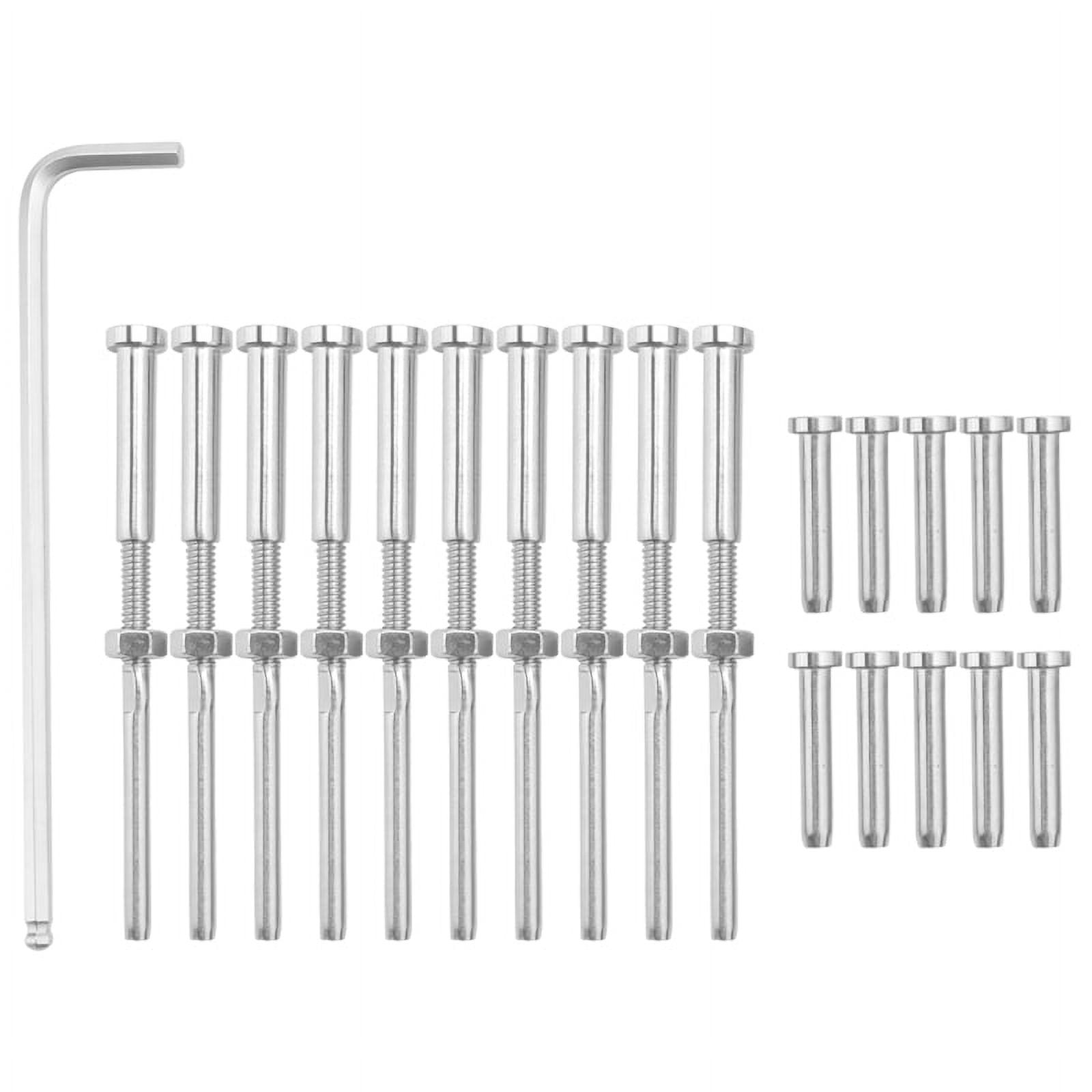 Stemball Swage and Hex Threaded Stud Tension End Fitting Terminal ...