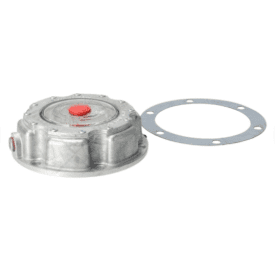 Stemco 343 4249 Aluminum Hub Cap with Side Pipe Plug and Gasket 6 Hole ...