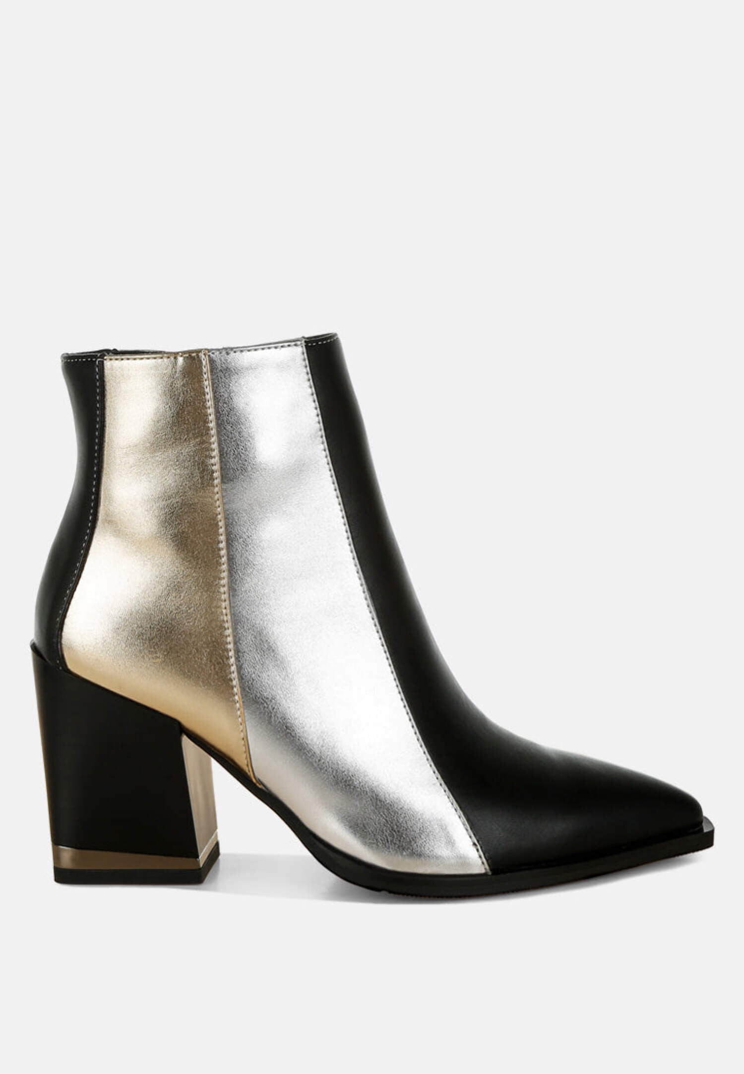 Stemon Three Tone Block Heel Boots - Walmart.com