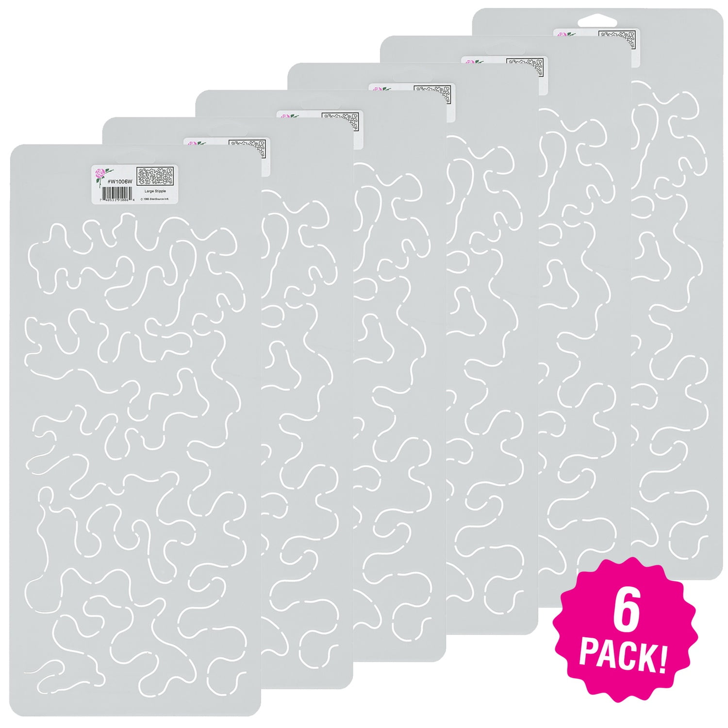 Sten Source Quilt Stencils, Large Stipple, Multipack of 6 - Walmart.com