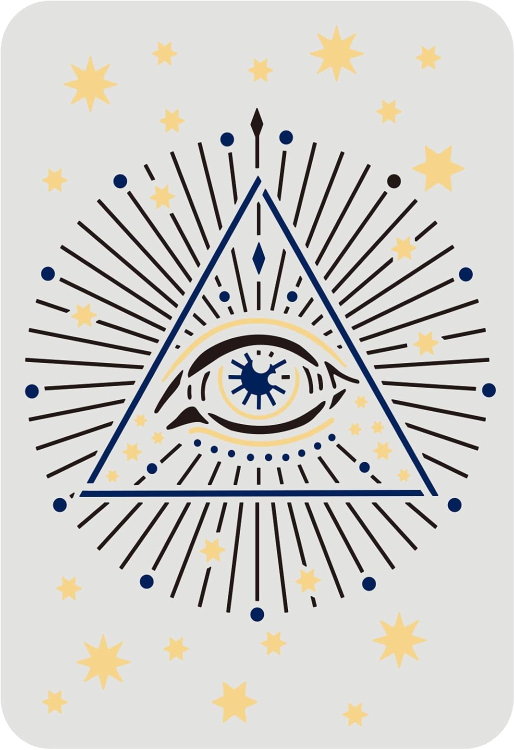 Stencil 11.7x8.3 inch Triangle Stars Pattern Stencil Plastic Painting ...