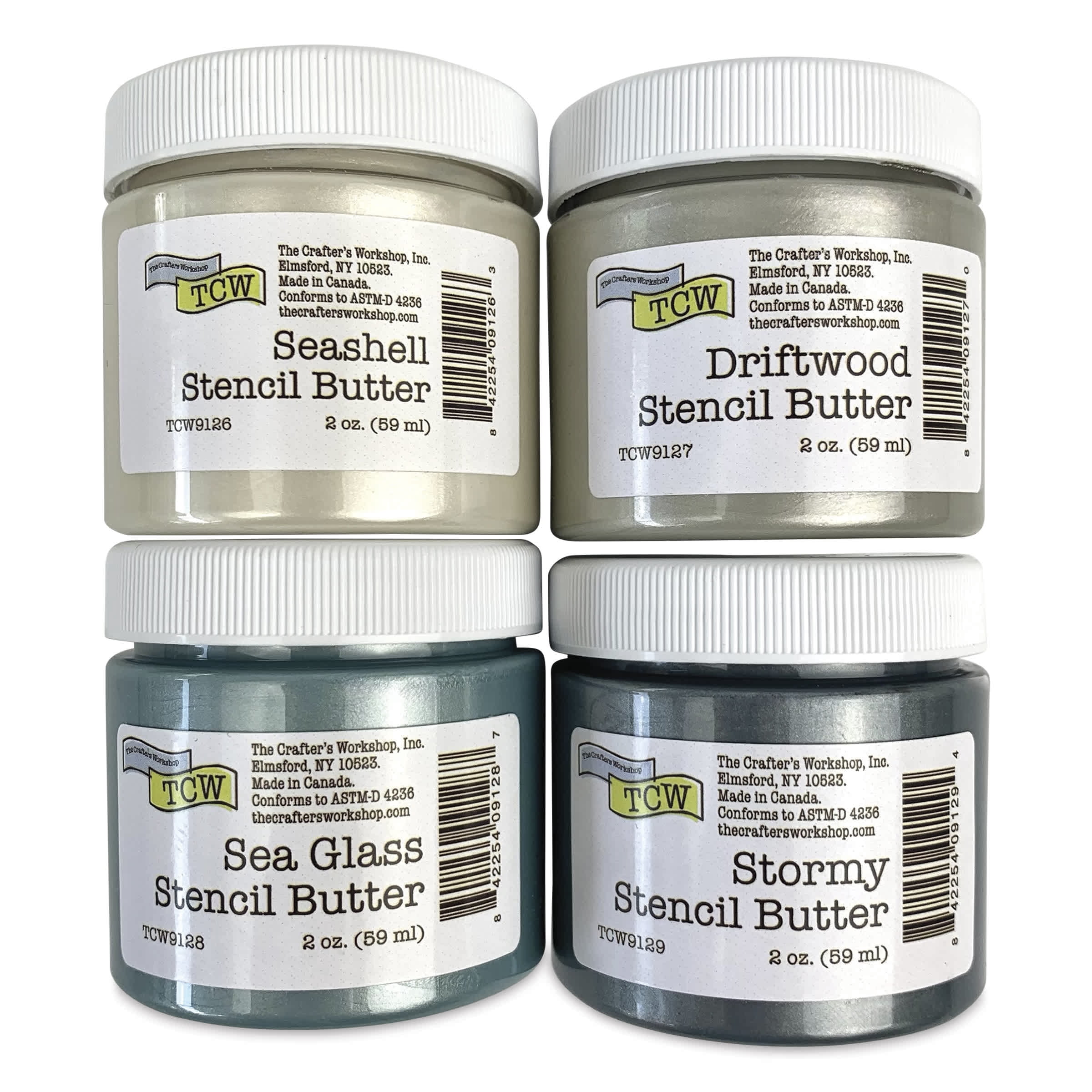 Stencil Butter Acrylic Paints - Pkg of 4, Beach House, 2 oz Jars ...