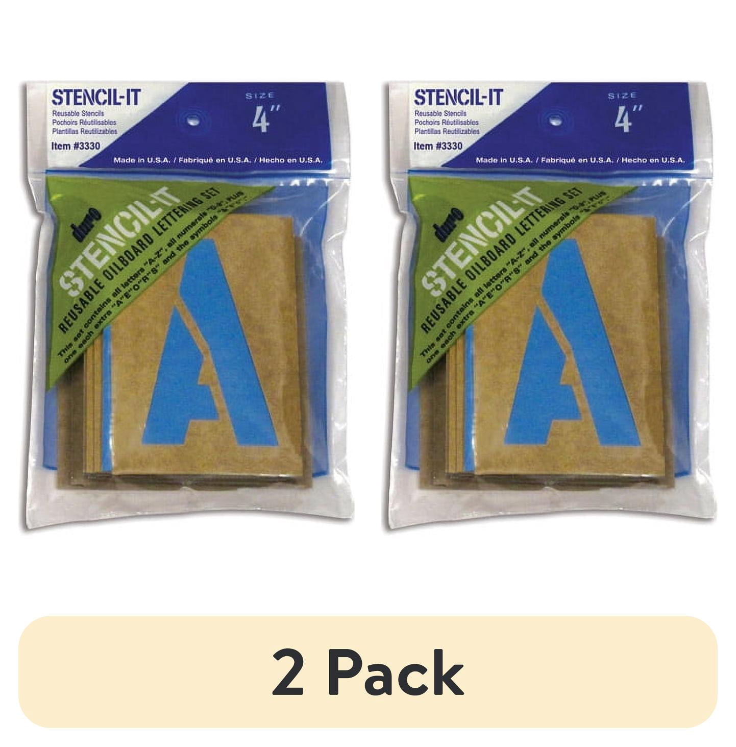 (2 pack) Stencil-It Resusable Letter Stencils: 4 x 4 inches - Walmart.com
