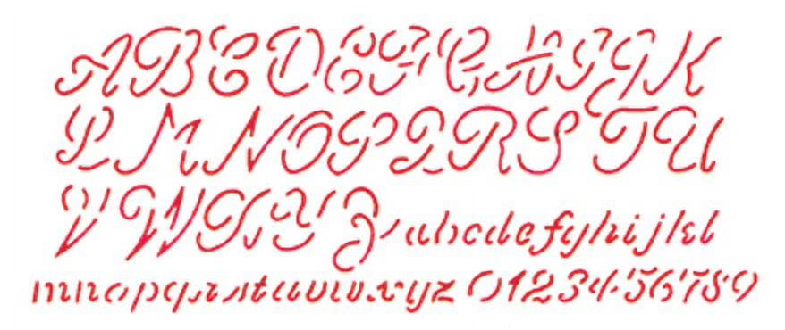 Stencil Magic Decorative Stencils-Script Alphabet 5.25"X13" - Walmart.com