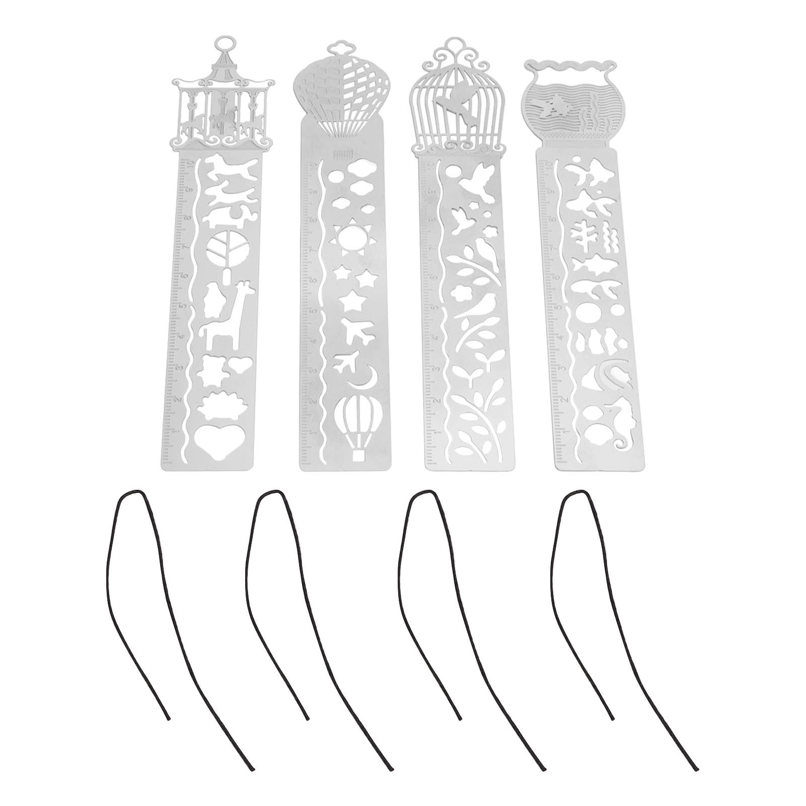 Stencil Ruler Portable Multifunctional 4 Cartoon Pattern Templates ...