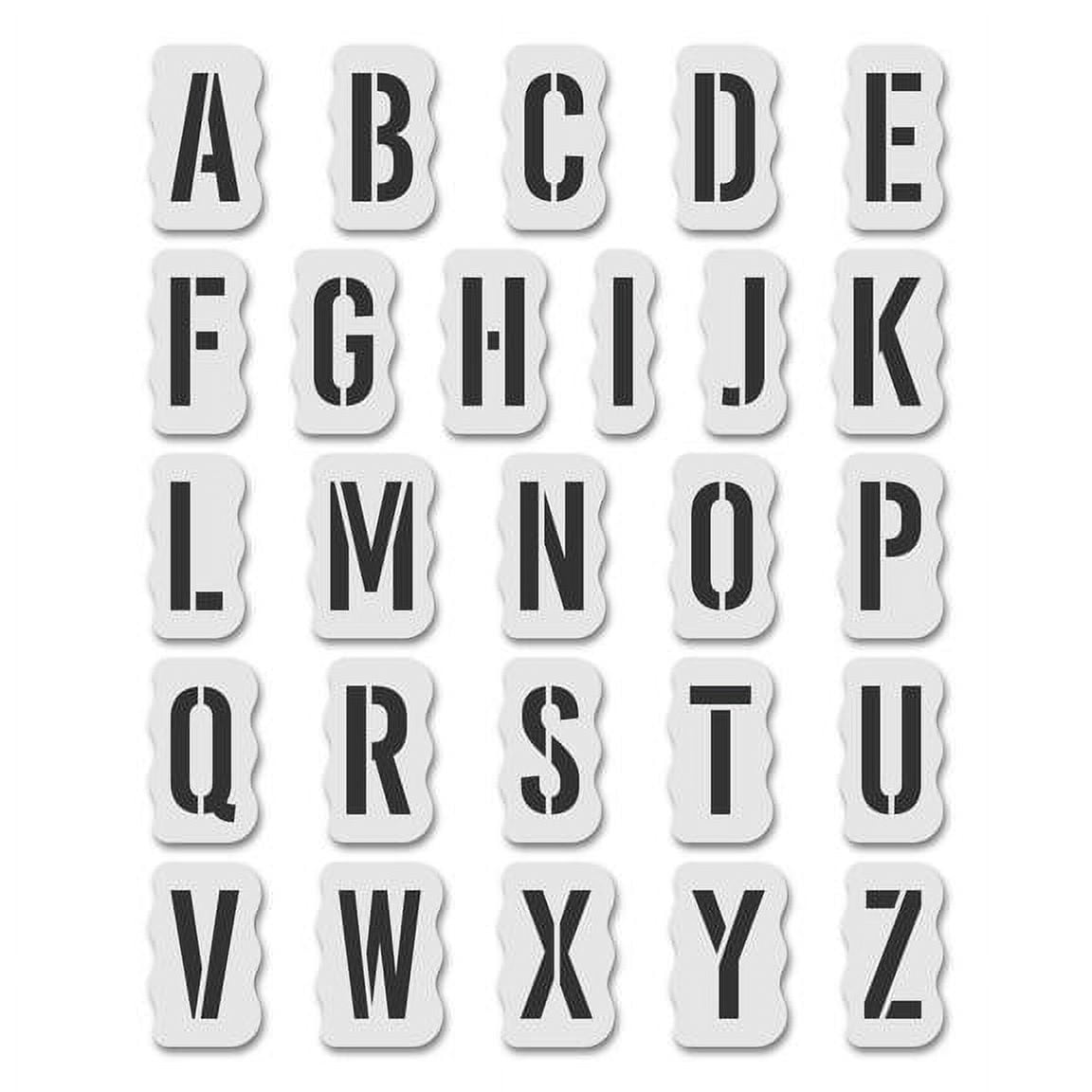 Stencil Stop Alphabet Letter Stencil Kit - 14 Mil Mylar Plastic ...