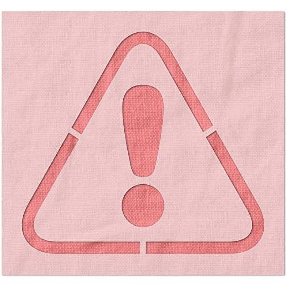Stencil Stop Caution Warning Symbol Stencil - Reusable for DIY Projects ...