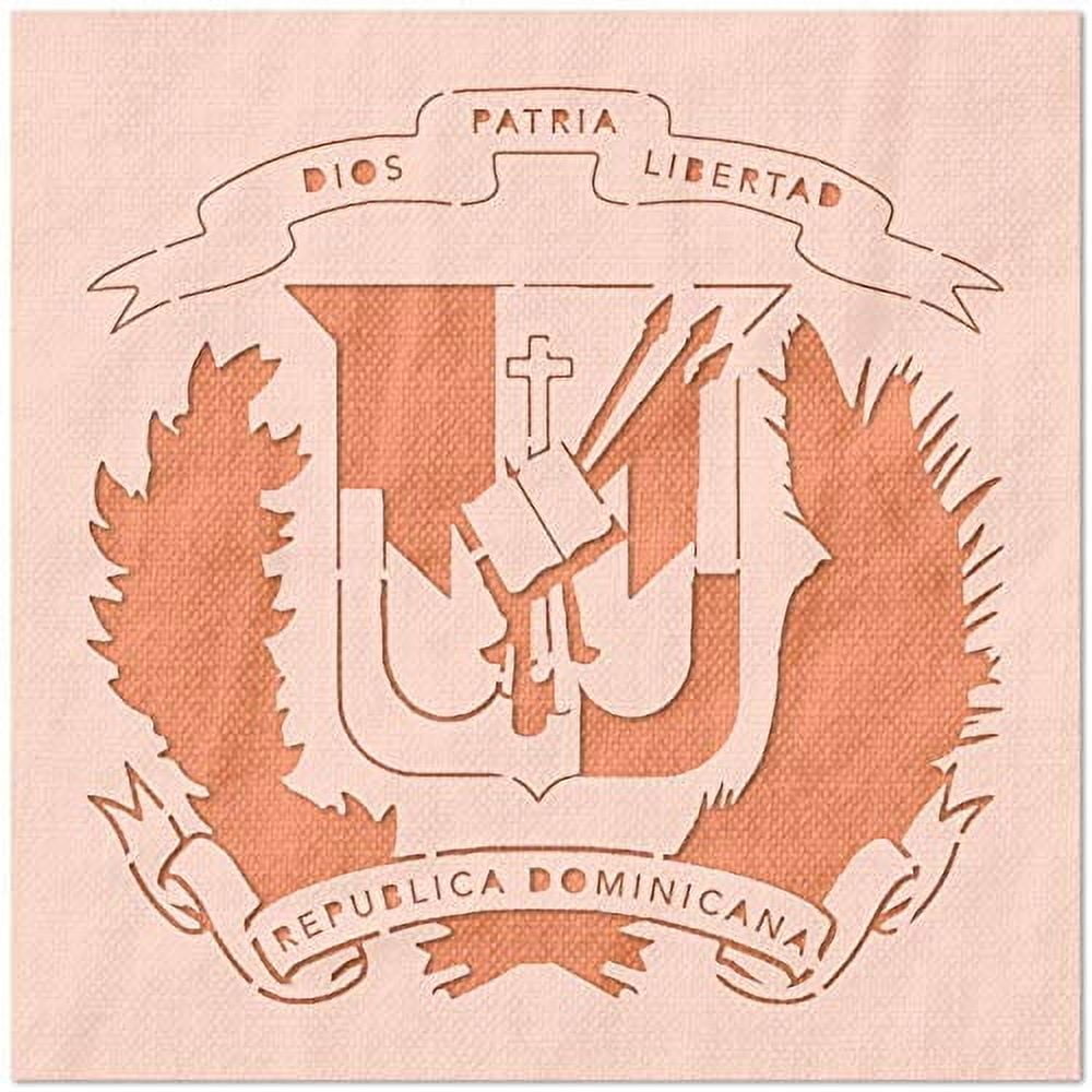 Stencil Stop Coat of Arms The Dominican Republic Stencil - Reusable for ...