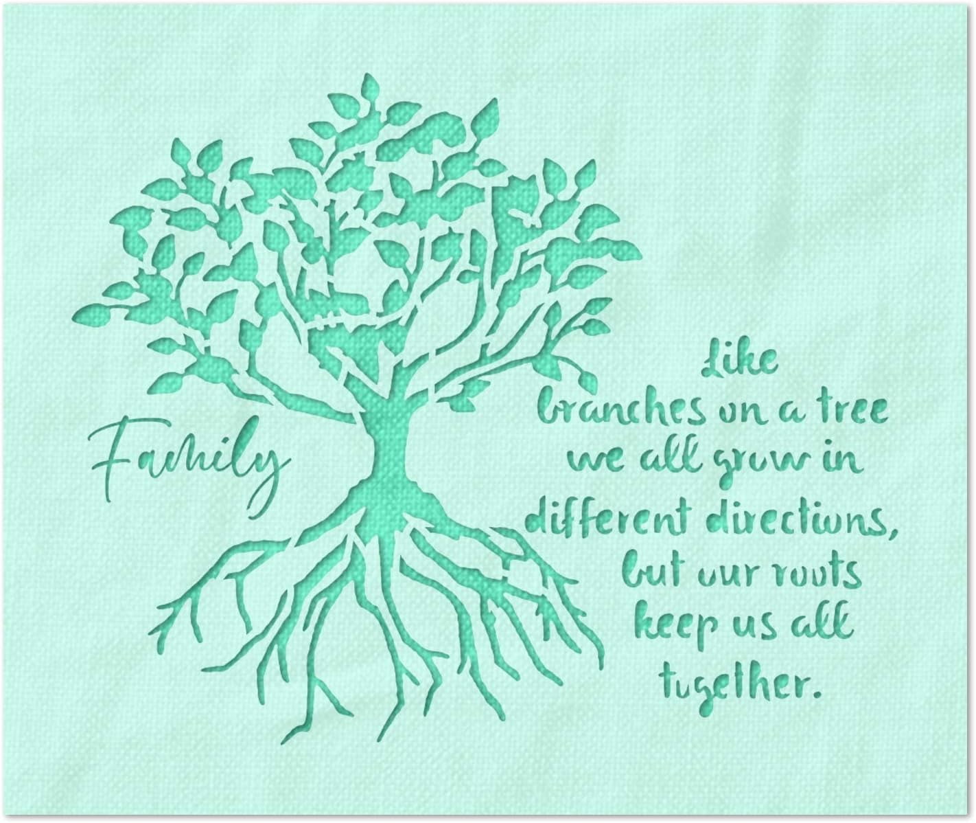 Stencil Stop Family Tree Roots Keep Us Together Stencil - Reusable for ...