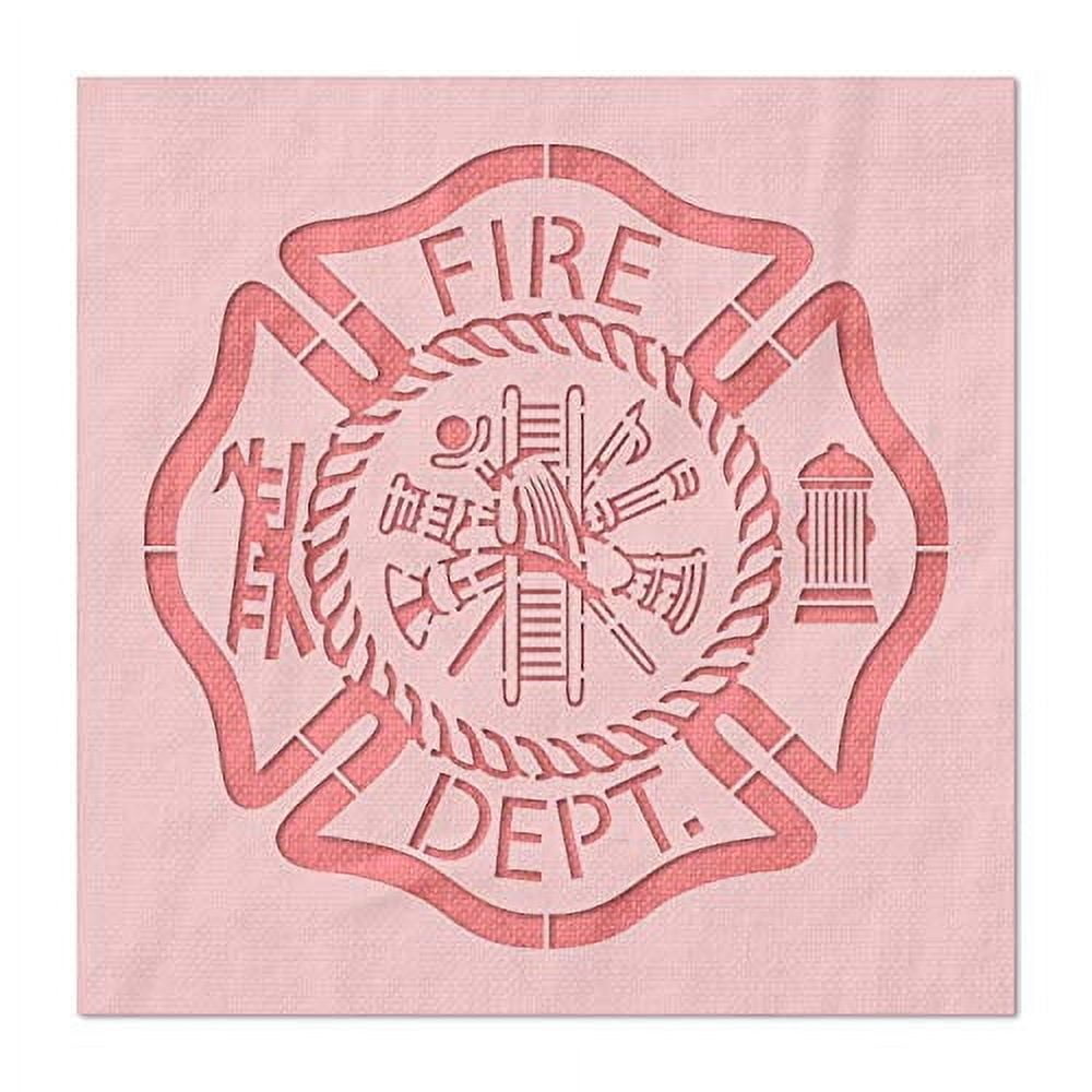 Stencil Stop Fire Department Logo Stencil - Reusable for DIY Projects ...
