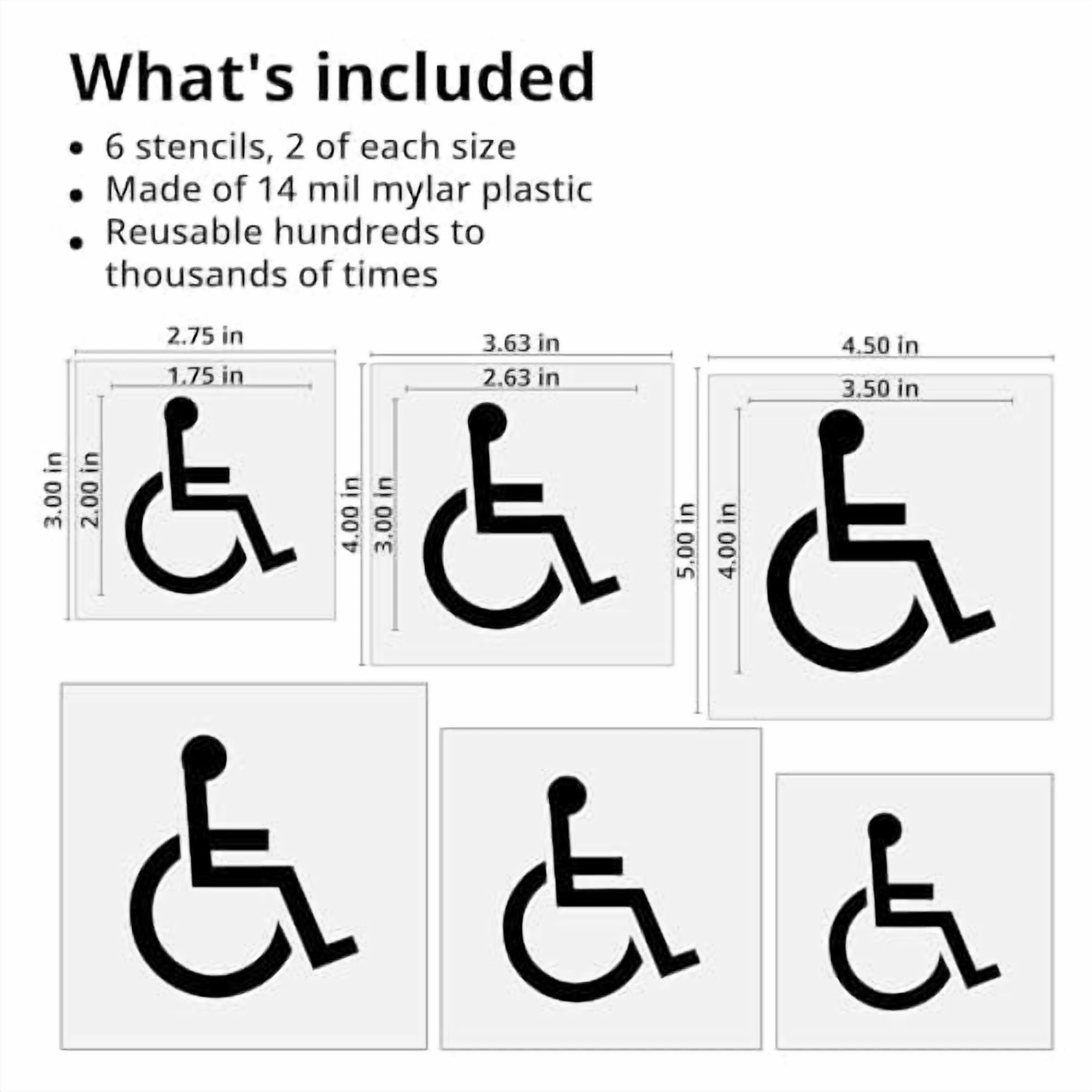 Stencil Stop Handicap Accessible Symbol Stencil - Reusable for DIY ...