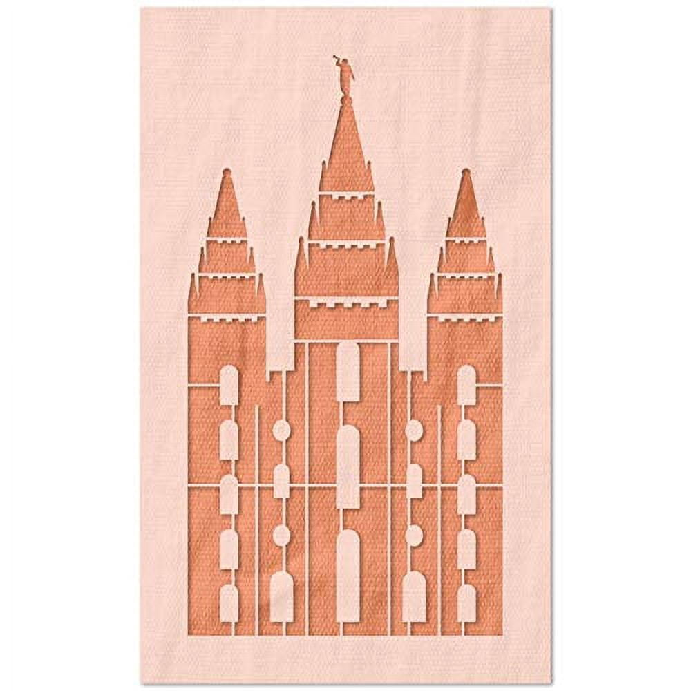 Stencil Stop Letter Day Saints Temple Salt Lake City Stencil - Reusable ...