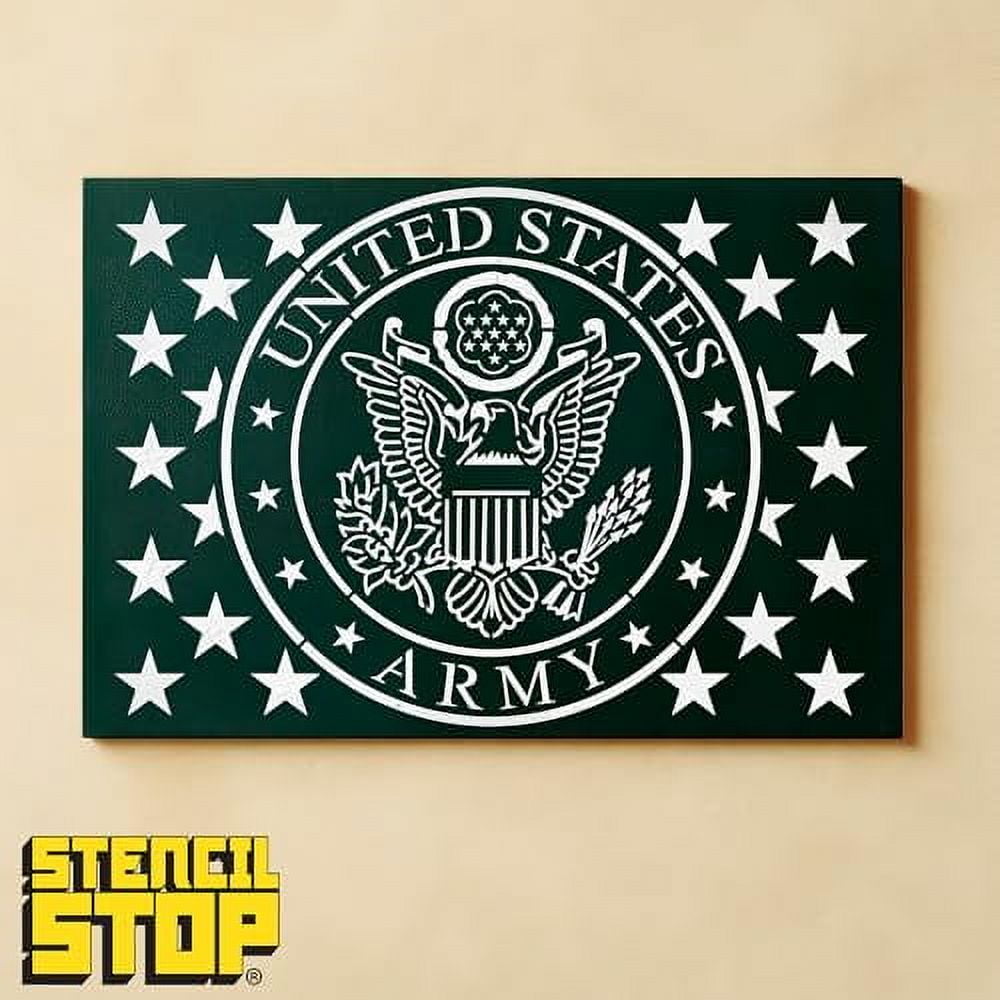 Stencil Stop US Army Logo with Stars Stencil - Reusable for DIY ...