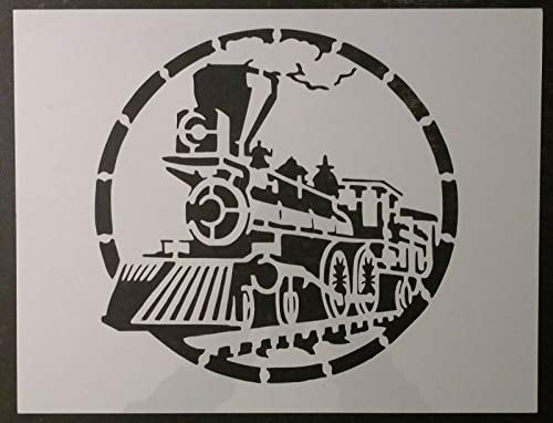 Stencil Train Locomotive Steam Engine 11 x 8.5 Custom Stencil by ...