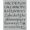 Stencil1 - 1" Calligraphy Letter & Numbers Art Stencils - 8.5" x 11 ...