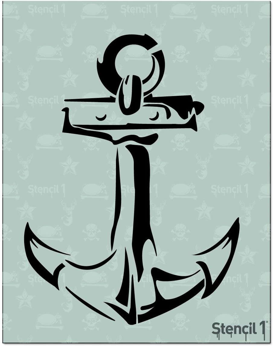 Stencil1 Anchor Stencil 8.5" x 11" - Durable Quality Reusable Stencils for Drawing Painting ...